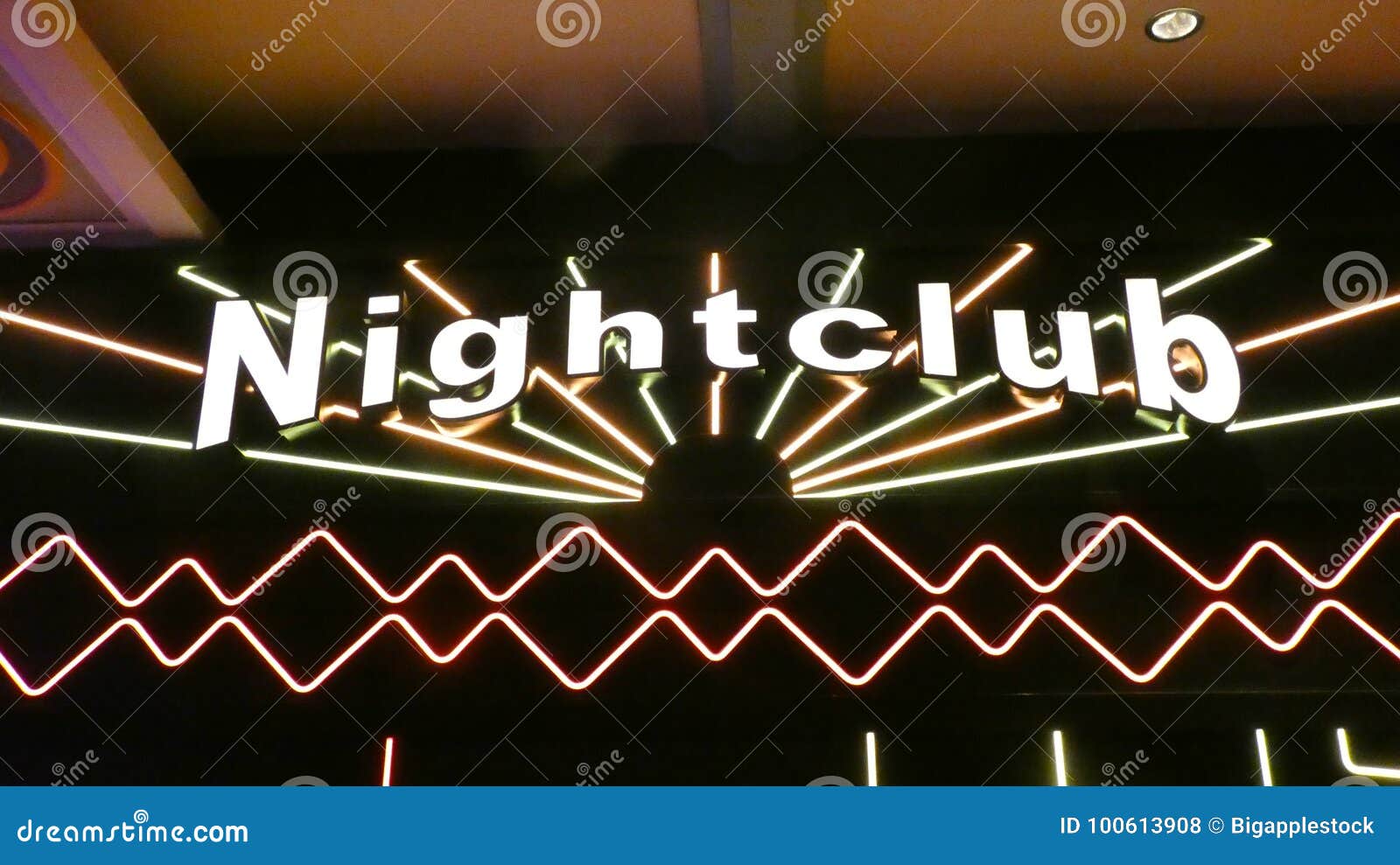 Nightclub stock photo. Image of word, night, neon, disco - 100613908