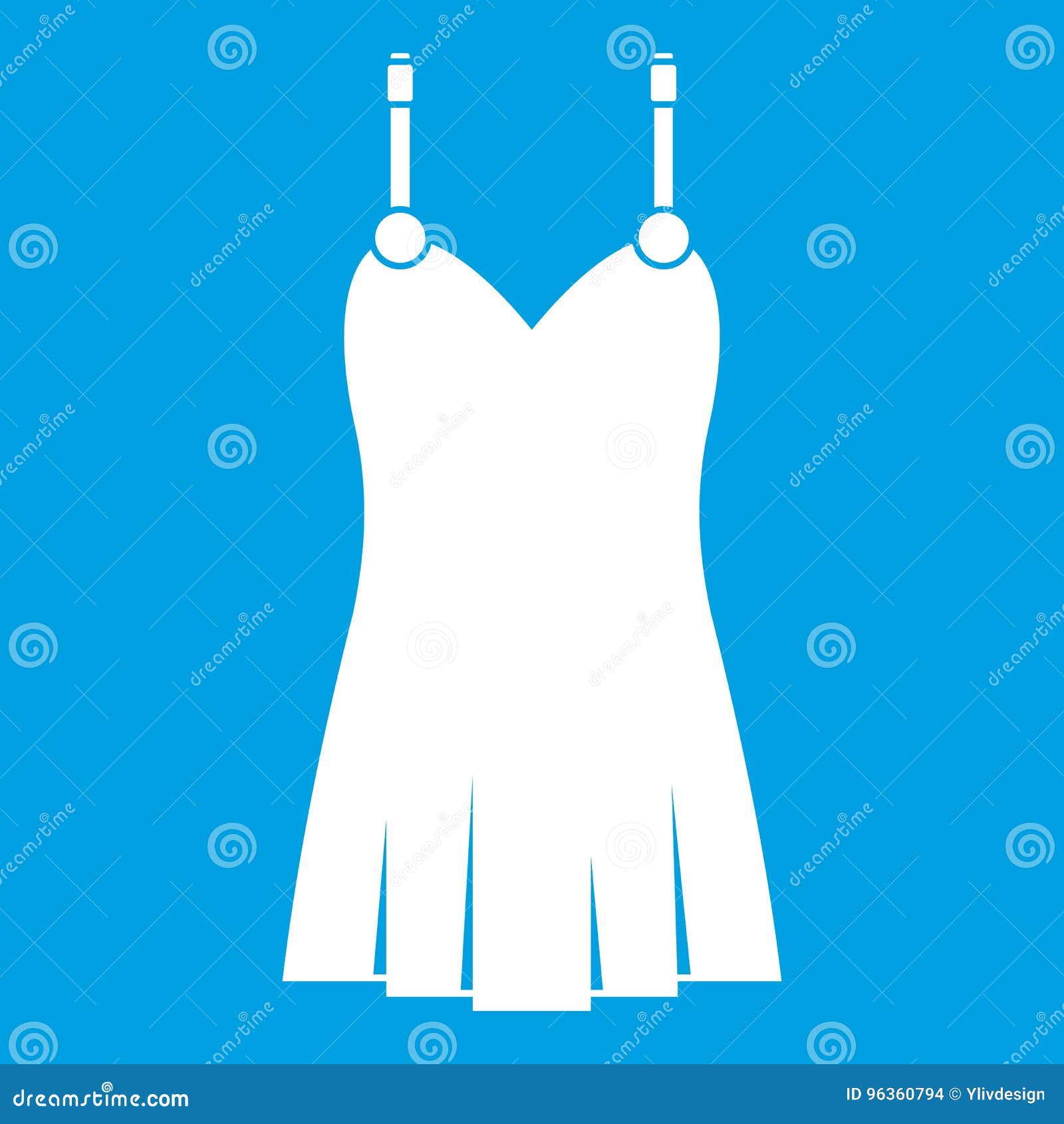 Nightdress icon white stock vector. Illustration of lace - 96360794