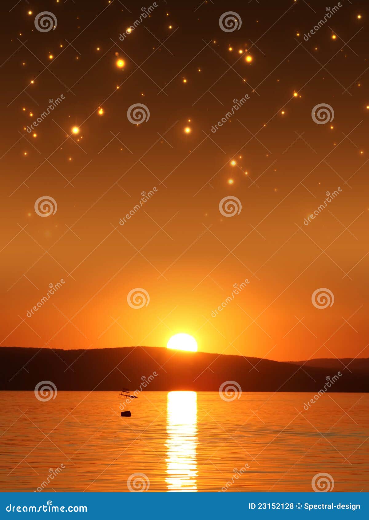 Nightfall stock photo. Image of sunrise, disk, hill, sunlight - 23152128
