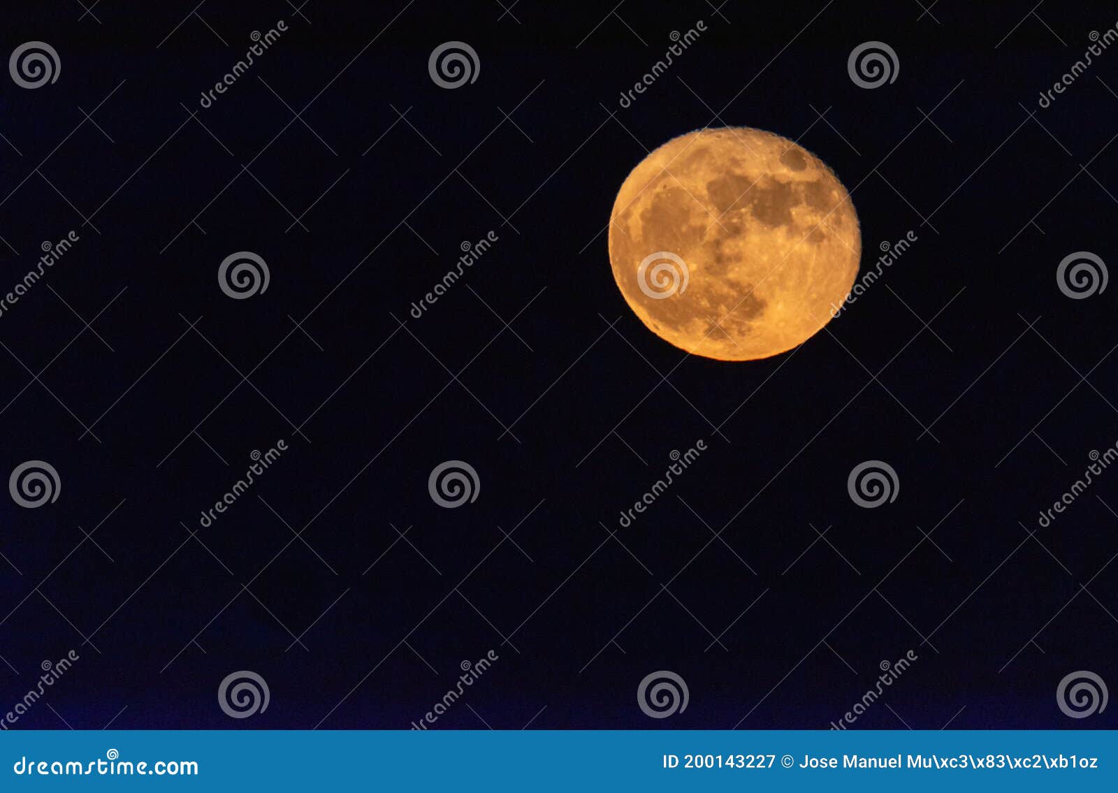 Nightfall with a full moon stock image. Image of sphere - 200143227