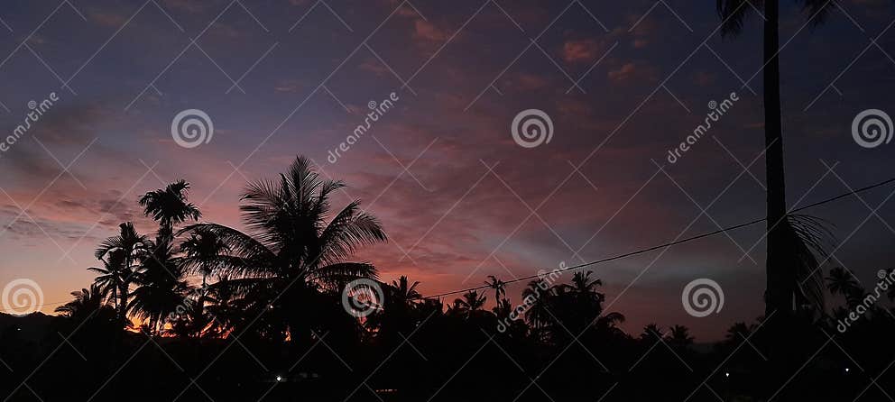 Nightfall stock image. Image of darkness, dusk, sunlight - 261631771