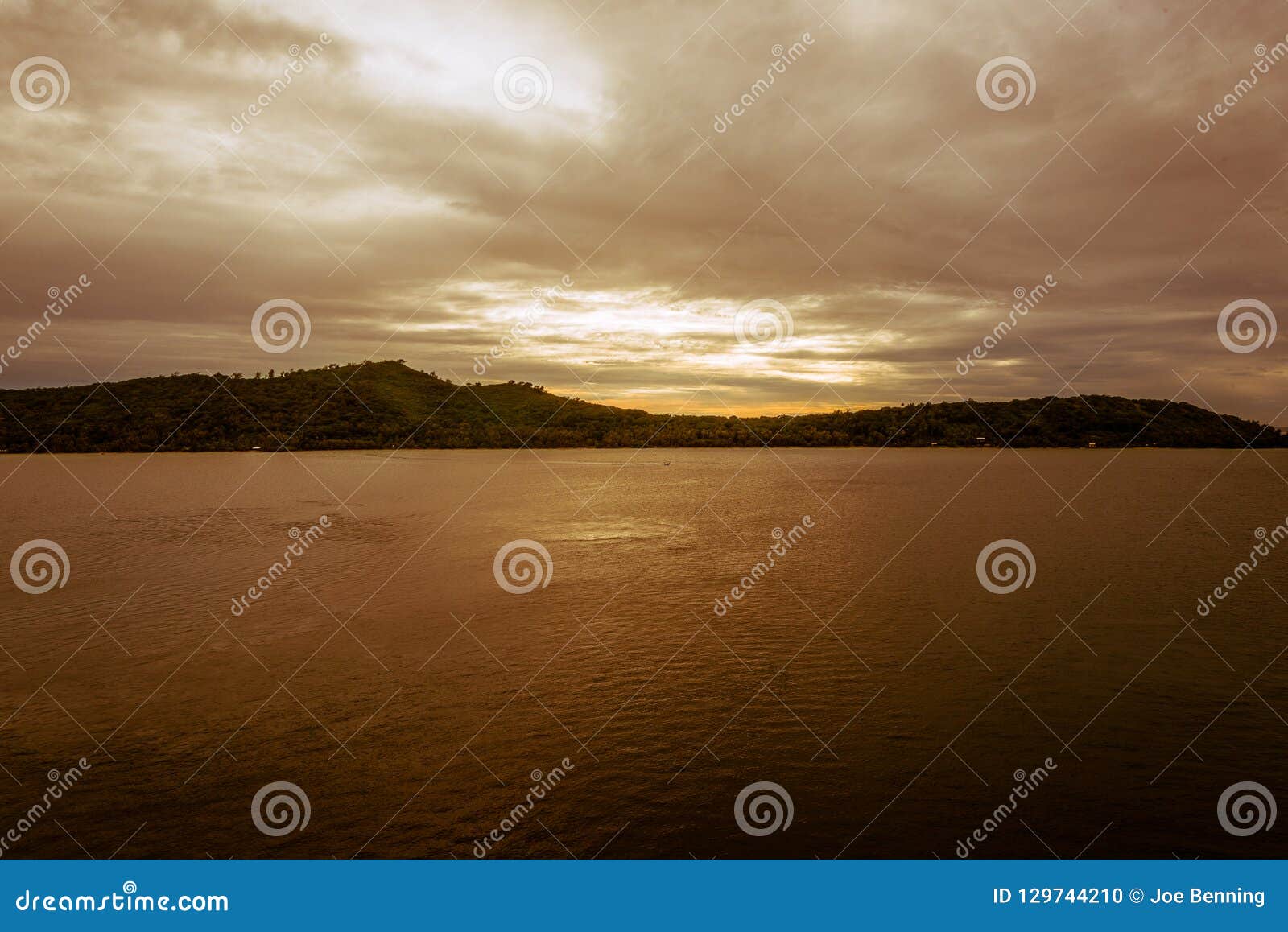 A Nightfall over Bora Bora stock photo. Image of expensive - 129744210