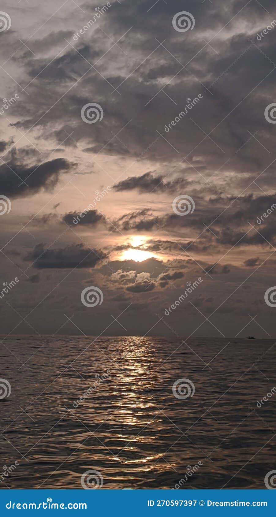 Nightfall sea sunset stock image. Image of middle, afternoon - 270597397