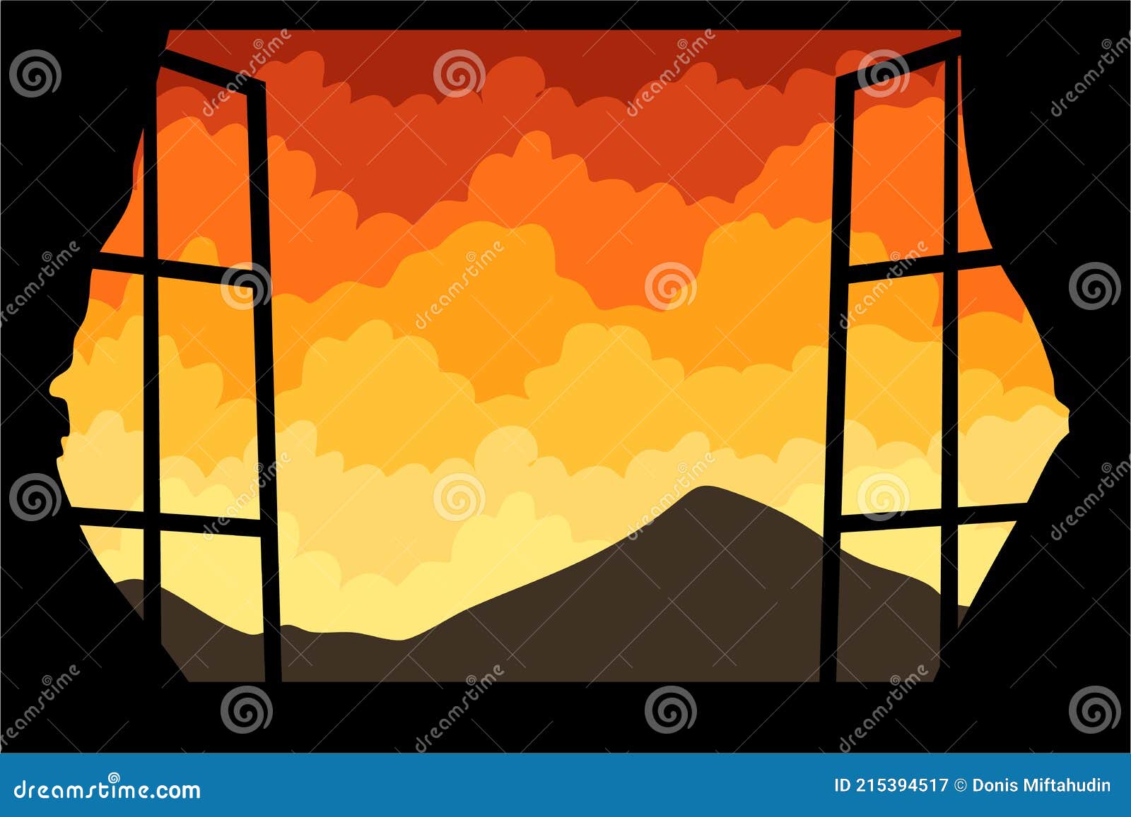 Nightfall Sky Background stock vector. Illustration of beauty - 215394517