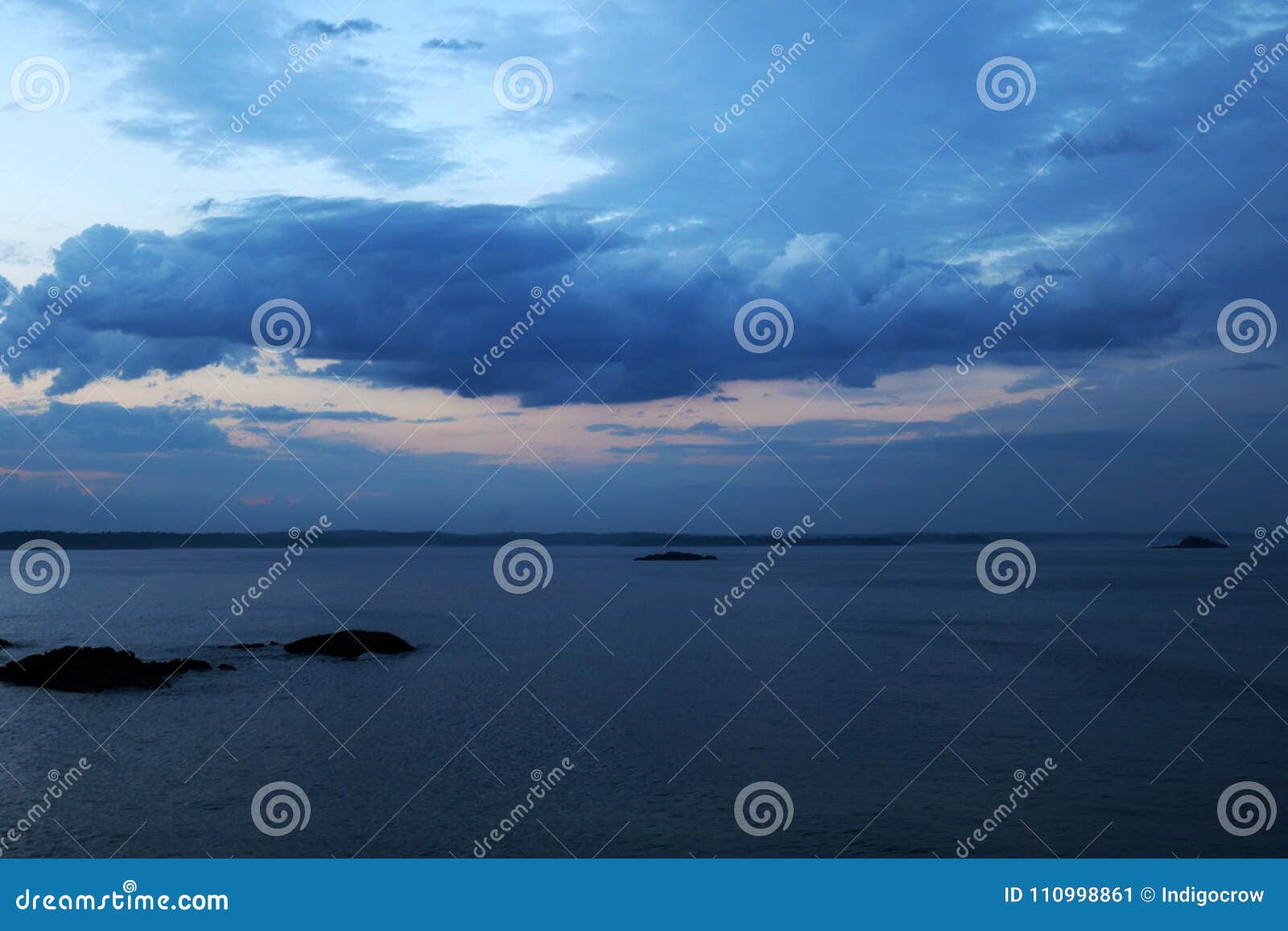 Nightfall on the Bay stock image. Image of gothic, setting - 110998861