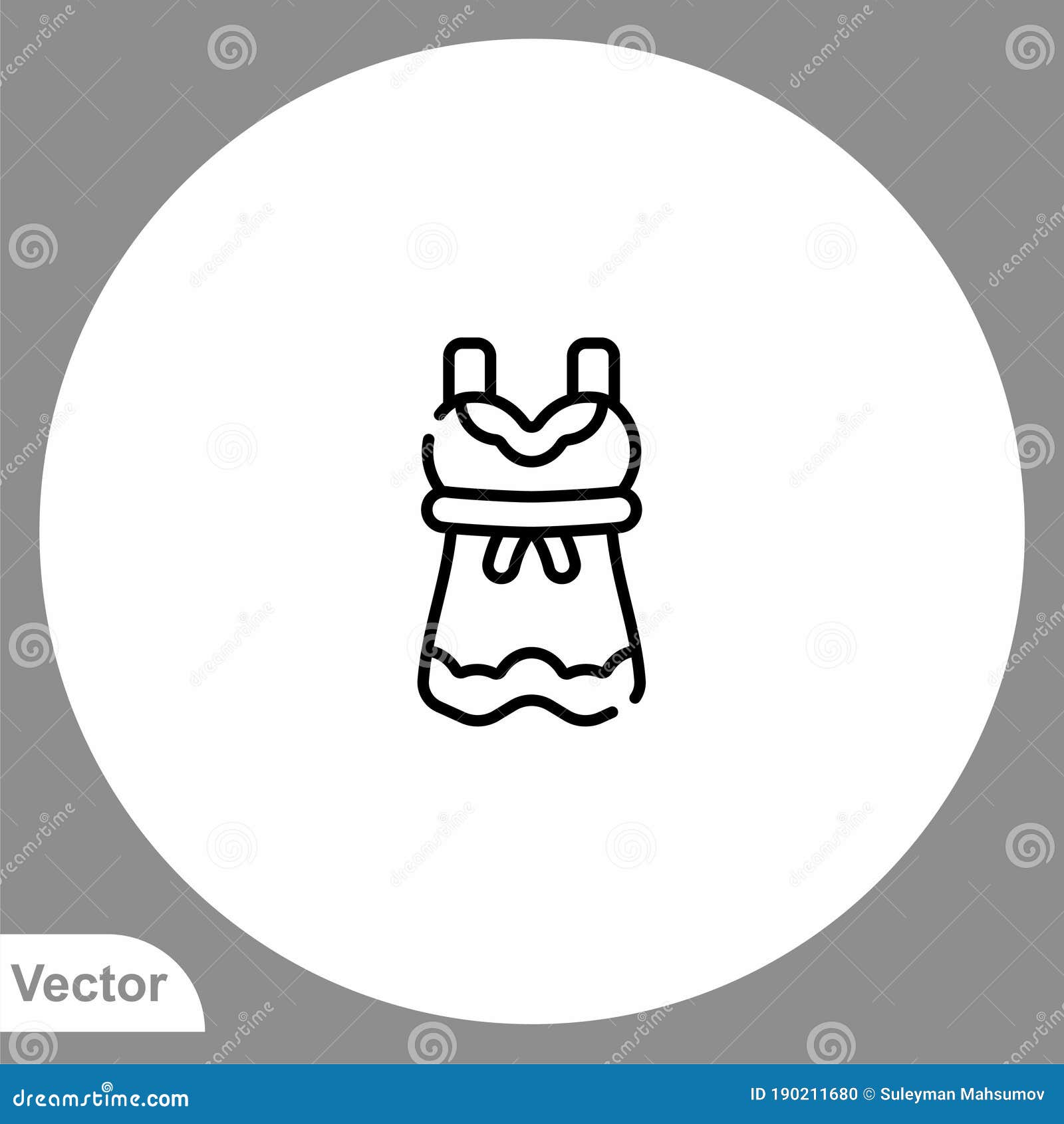 Nightgown Vector Icon Sign Symbol Stock Vector - Illustration of coat ...