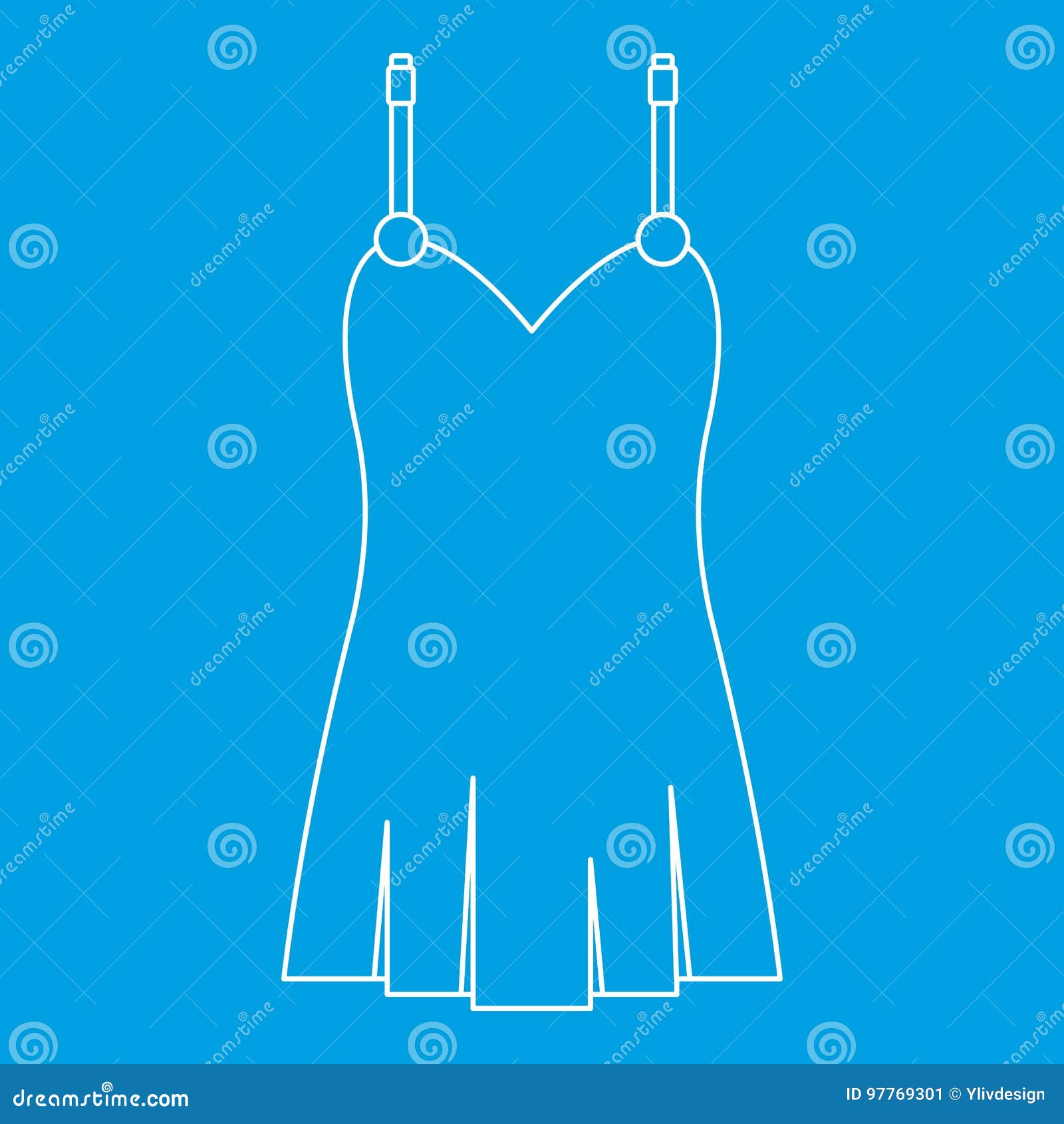 Nightie Icon, Outline Style Stock Vector - Illustration of object ...