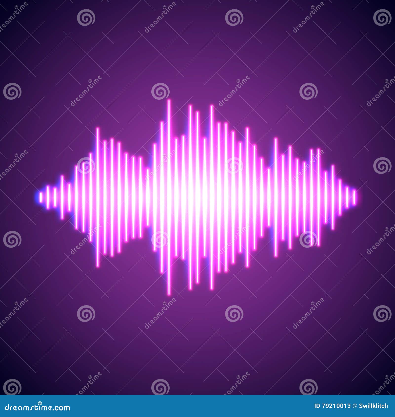 Nightlife Styled Glowing Neon Music Wave Stock Vector - Illustration of ...
