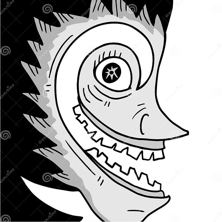 Nightmare face stock vector. Illustration of dark, scream - 62361709