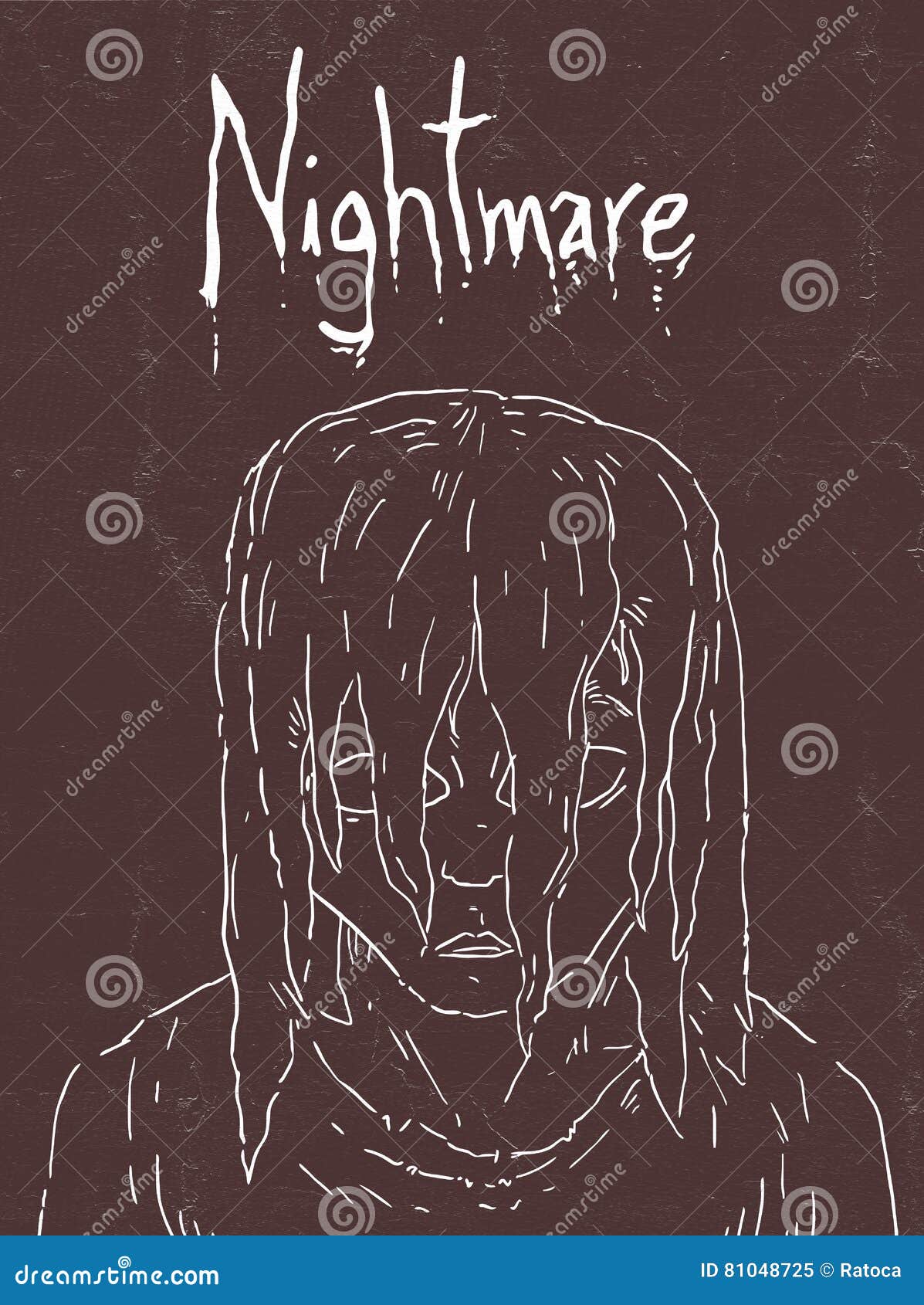 Nightmare face stock illustration. Illustration of nightmare - 81048725