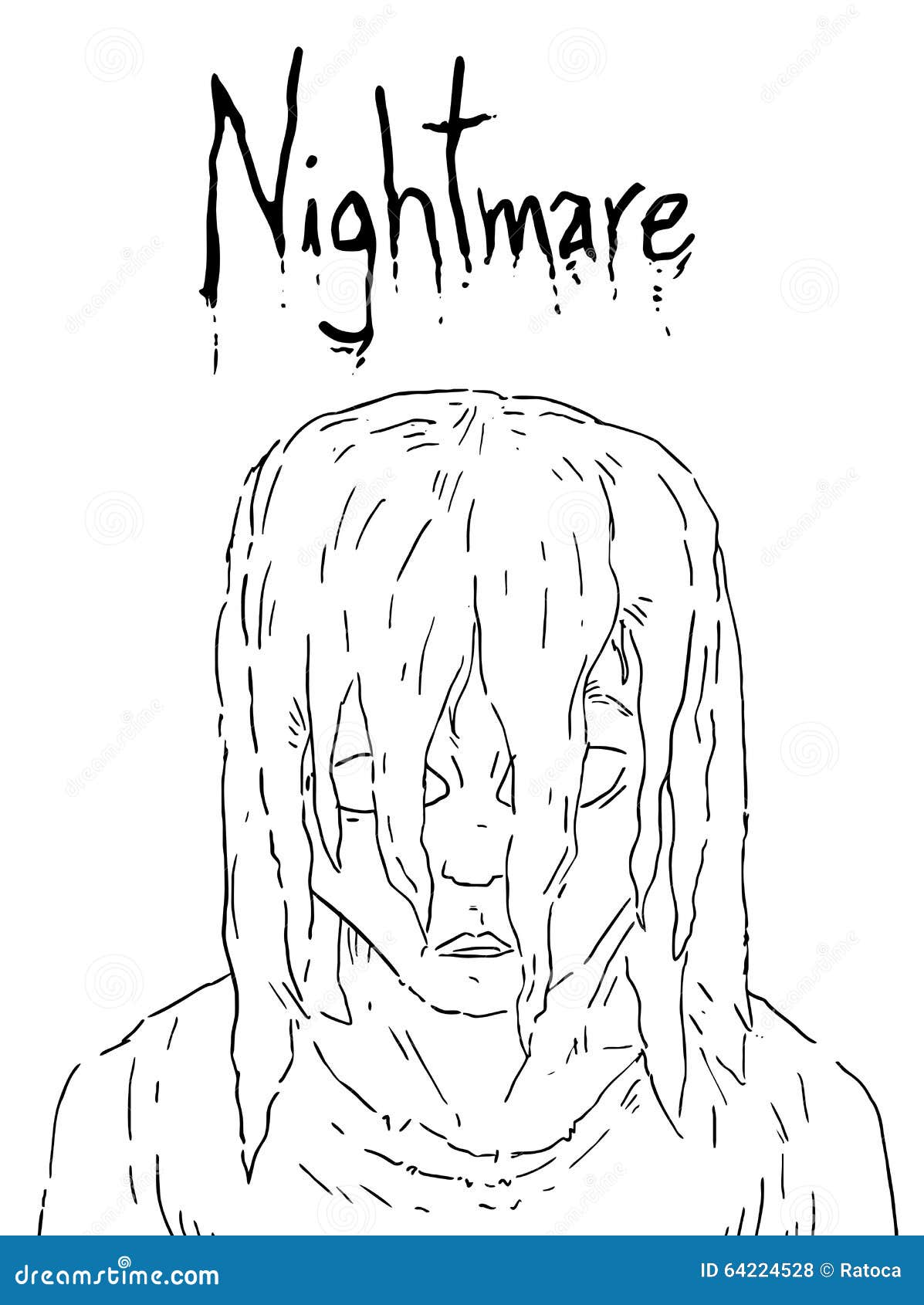 Nightmare face stock vector. Illustration of face, crazy - 64224528