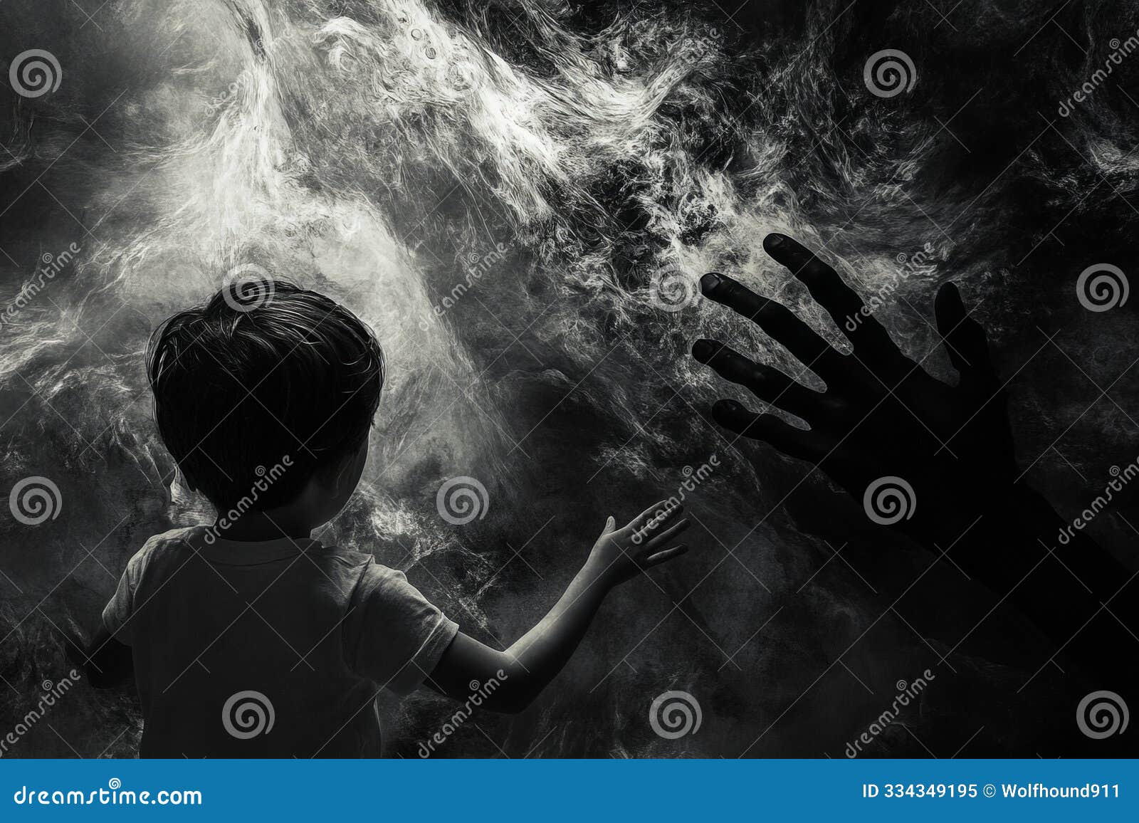 A Nightmare of Falling through a Dark Void, with Shadowy Hands Reaching ...