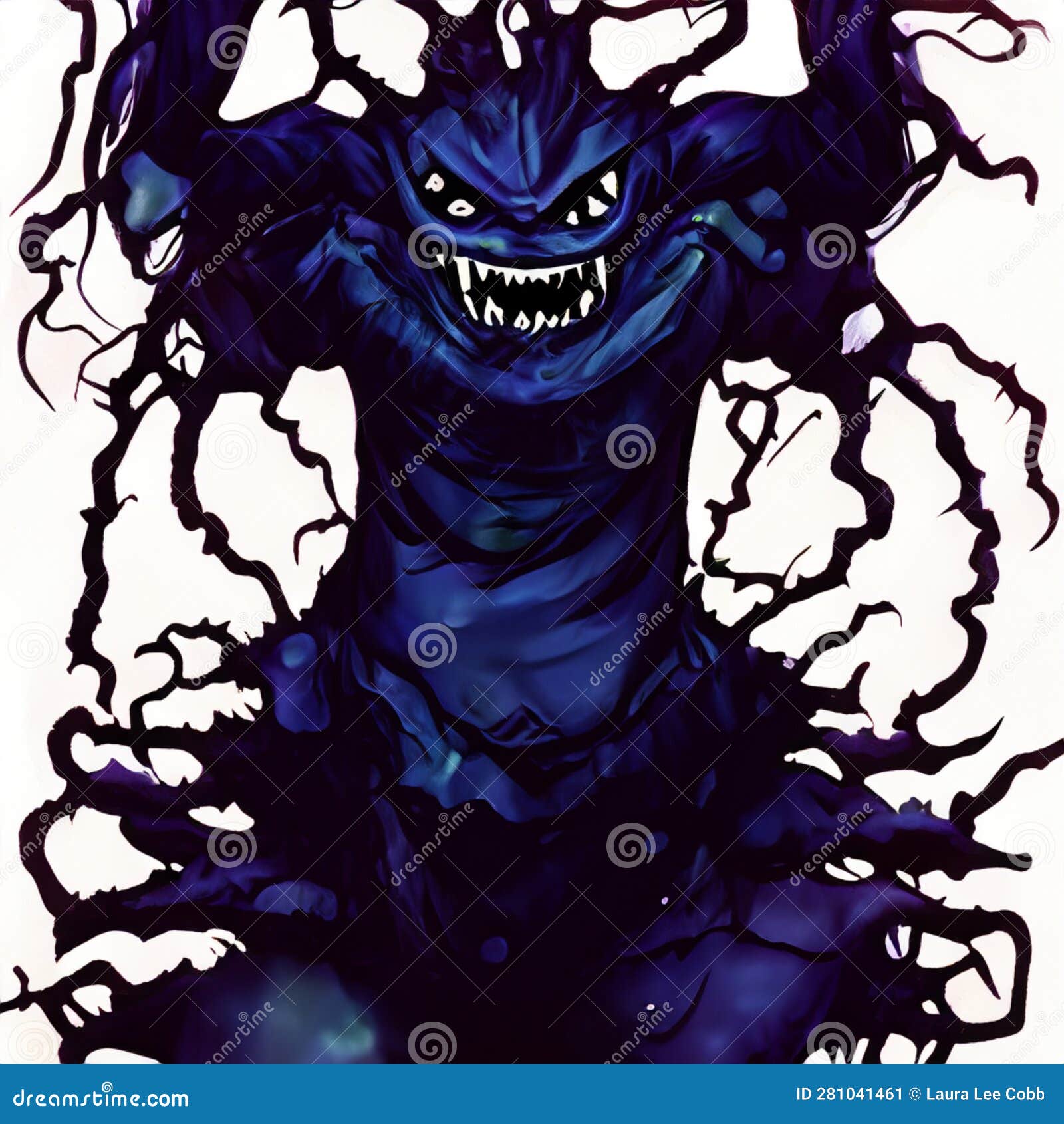 Nightmare Imaginary Critter with Generative AI Technology Stock ...