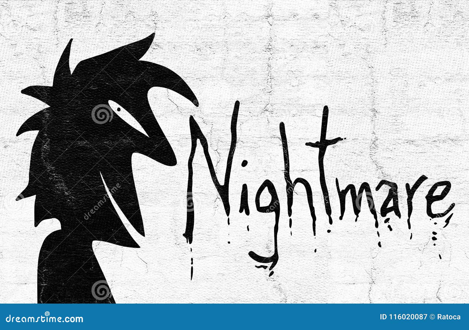 Nightmare message shadow stock illustration. Illustration of shadow ...