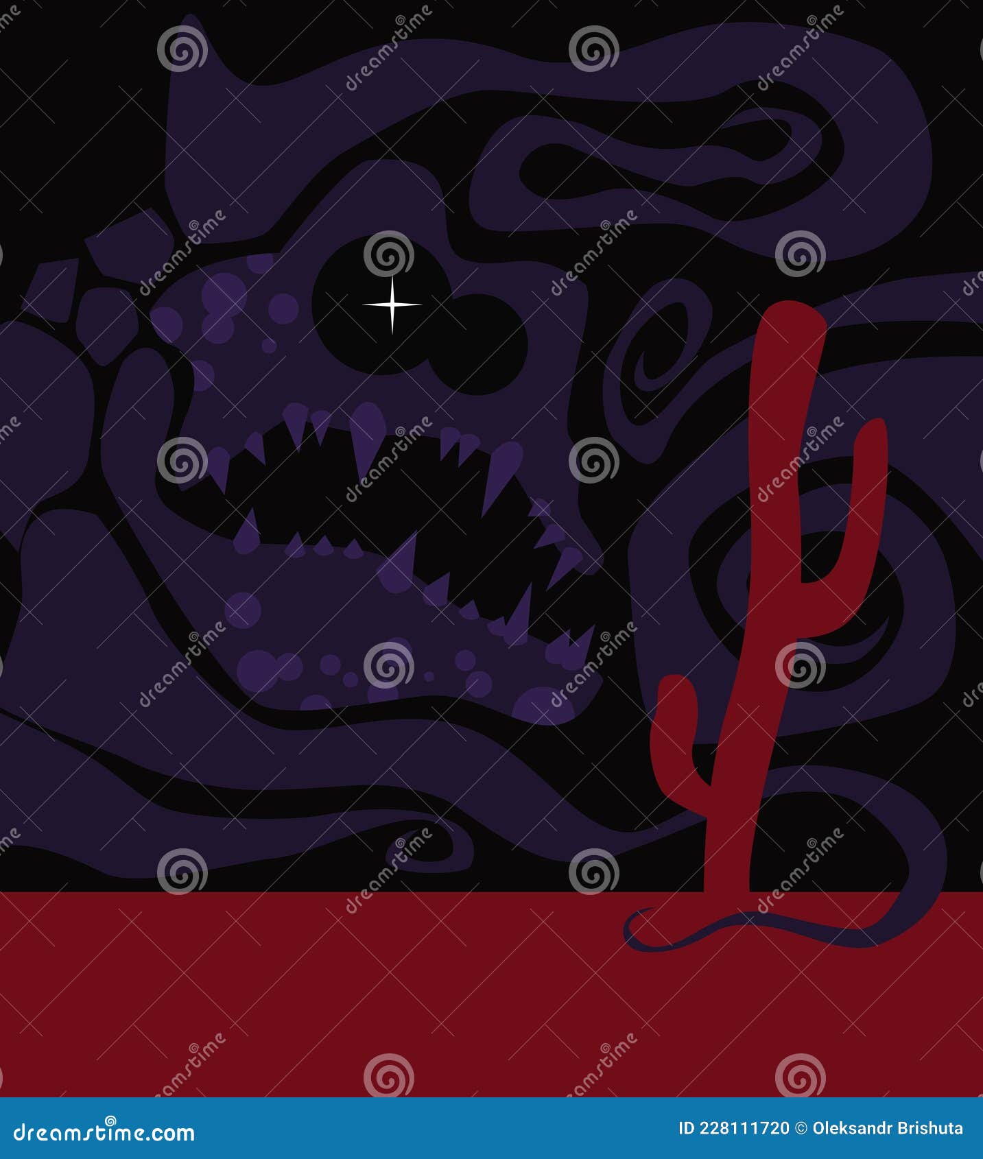 Nightmare. Terrible Monster from an Unknown World Stock Vector ...