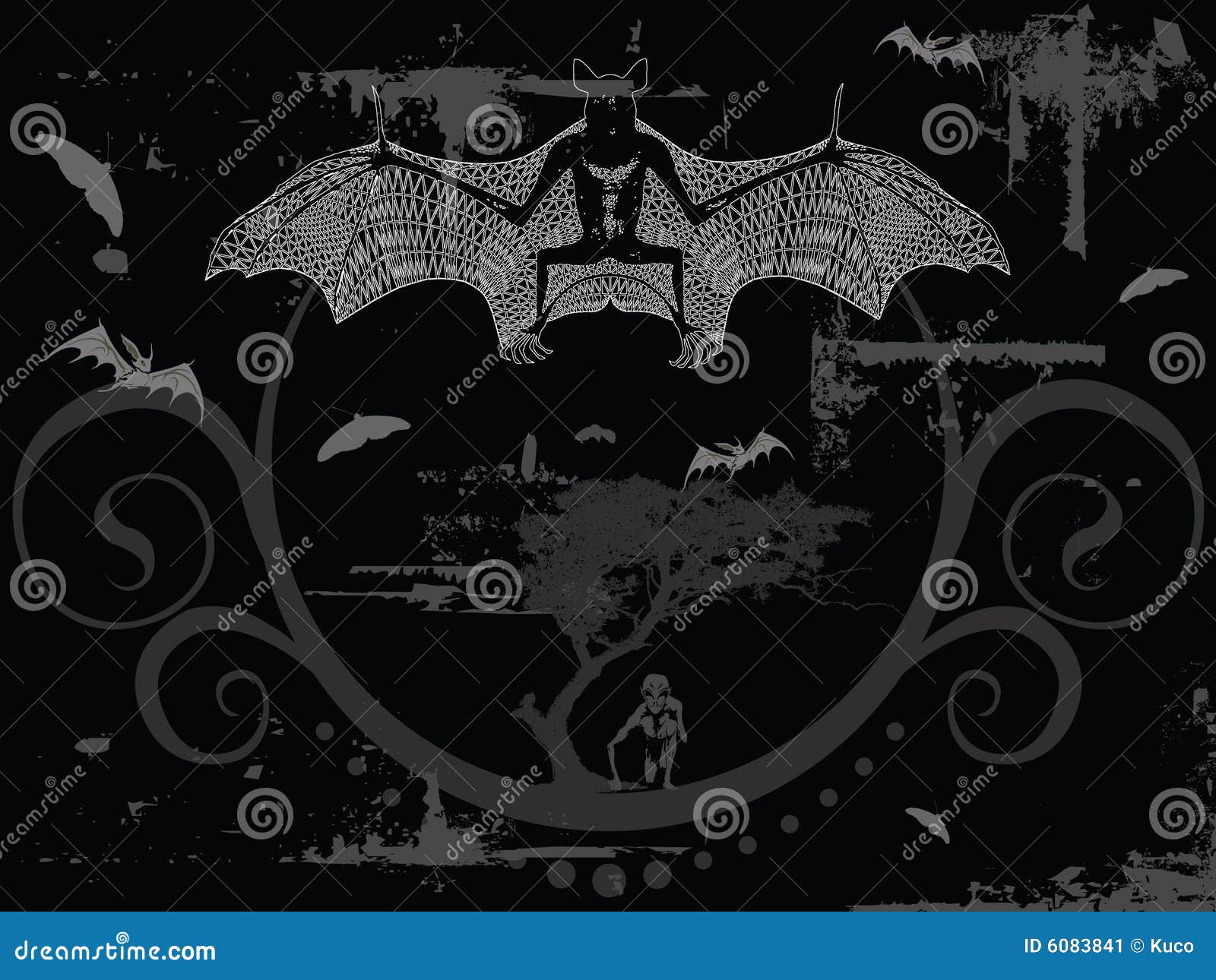 Nightmare Vector - The Bat | CartoonDealer.com #6083841