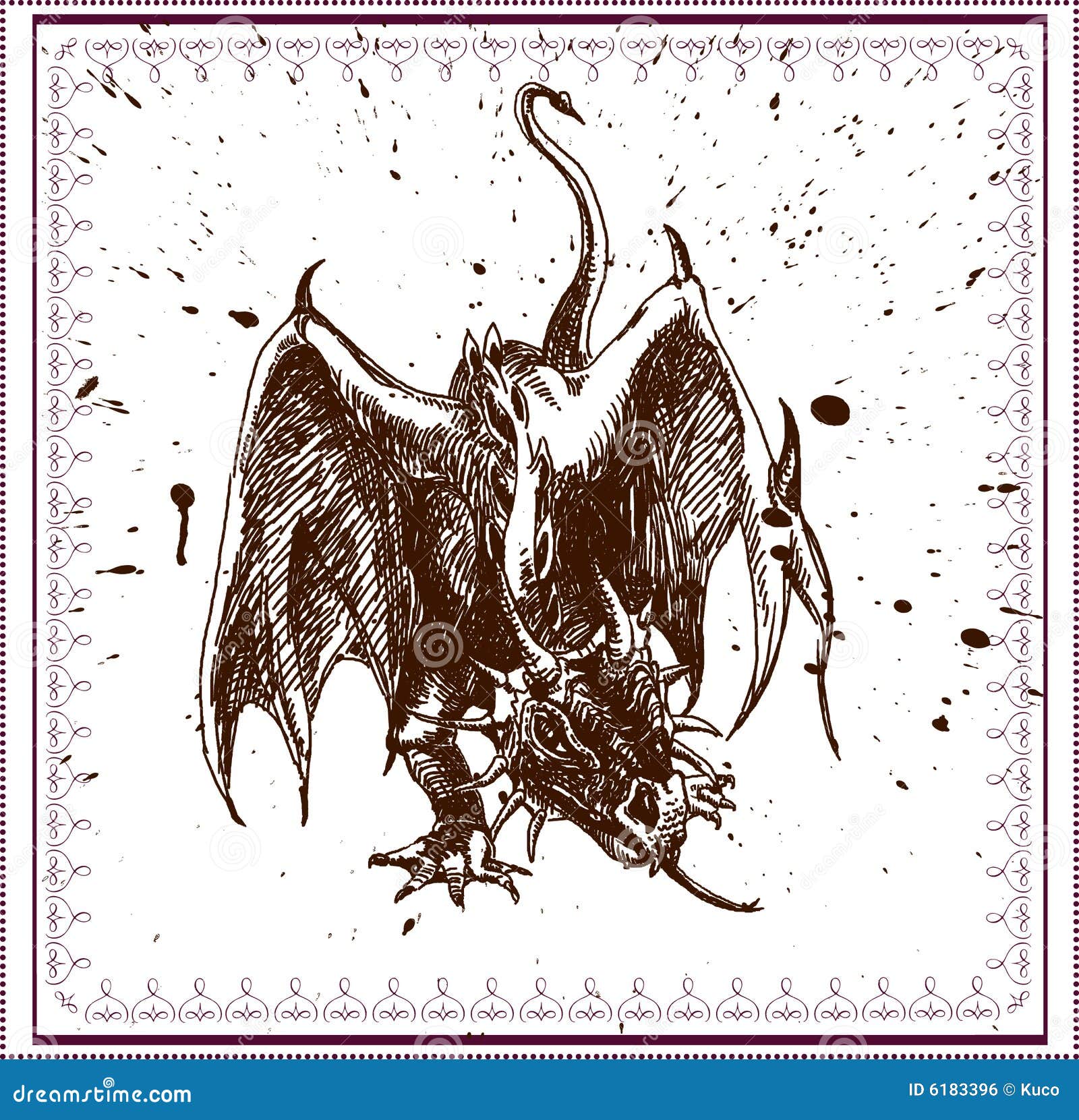 Nightmare Vector - Dragon 2 Stock Vector - Illustration of dark, beast ...