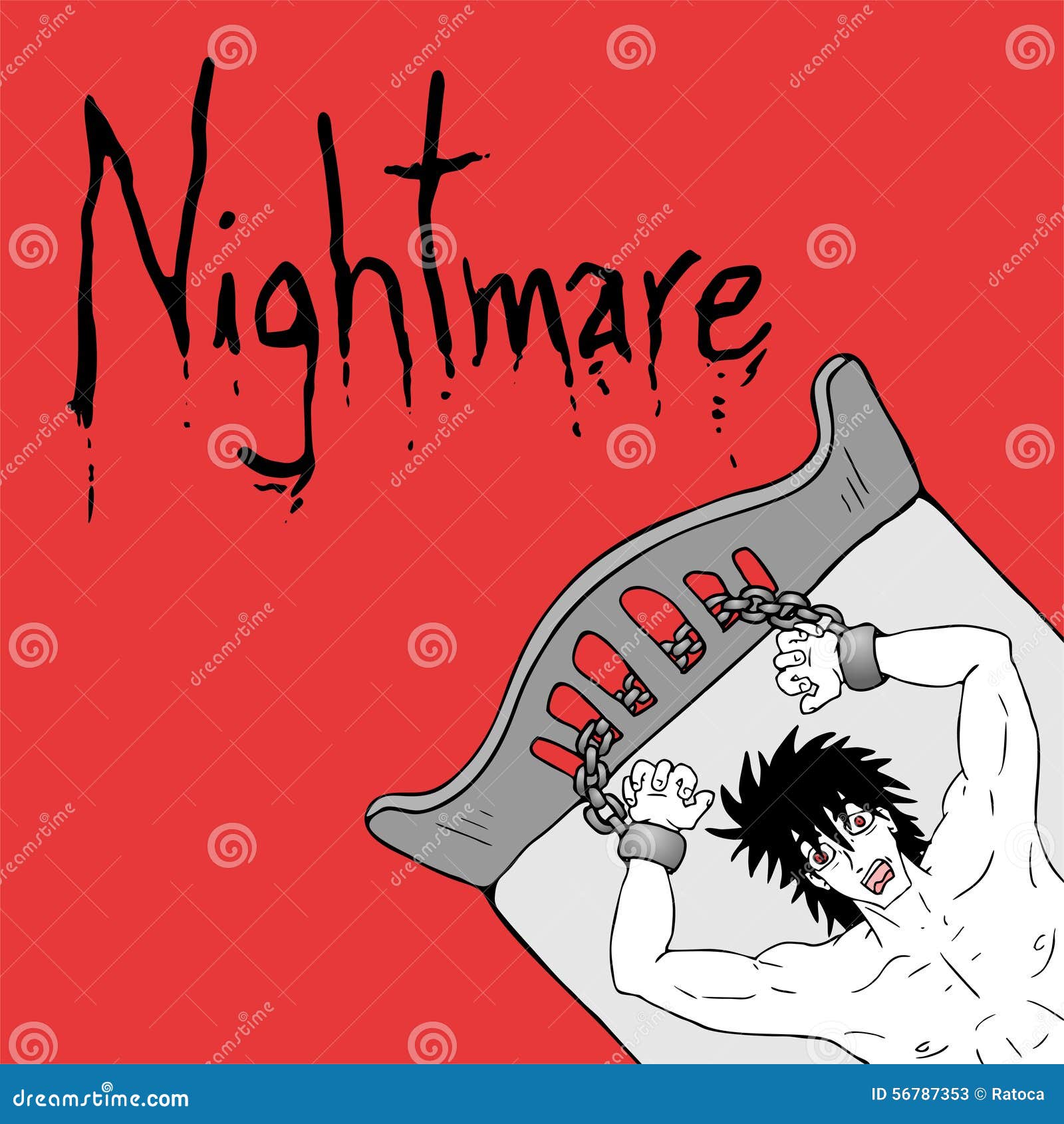 Nightmares Illustration Cartoon Vector | CartoonDealer.com #56787353