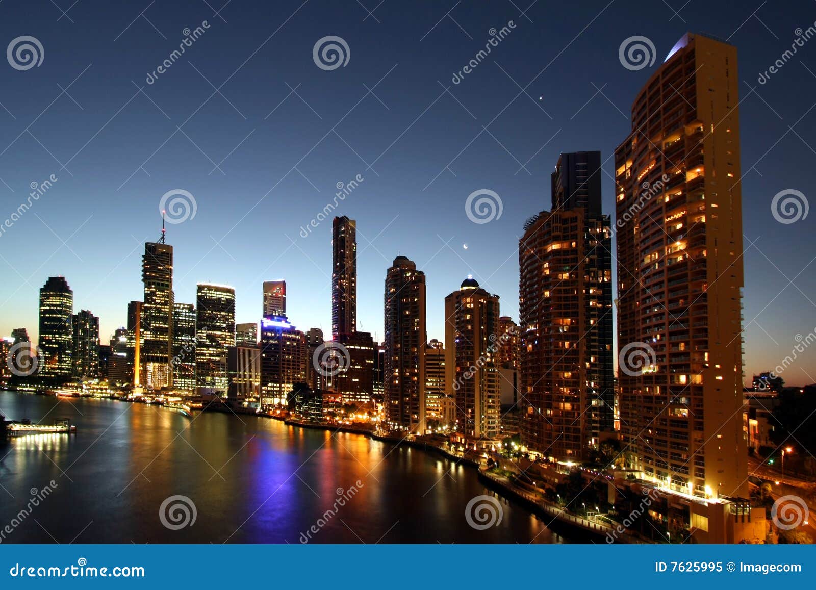 Nightscape stock image. Image of australia, late, center - 7625995
