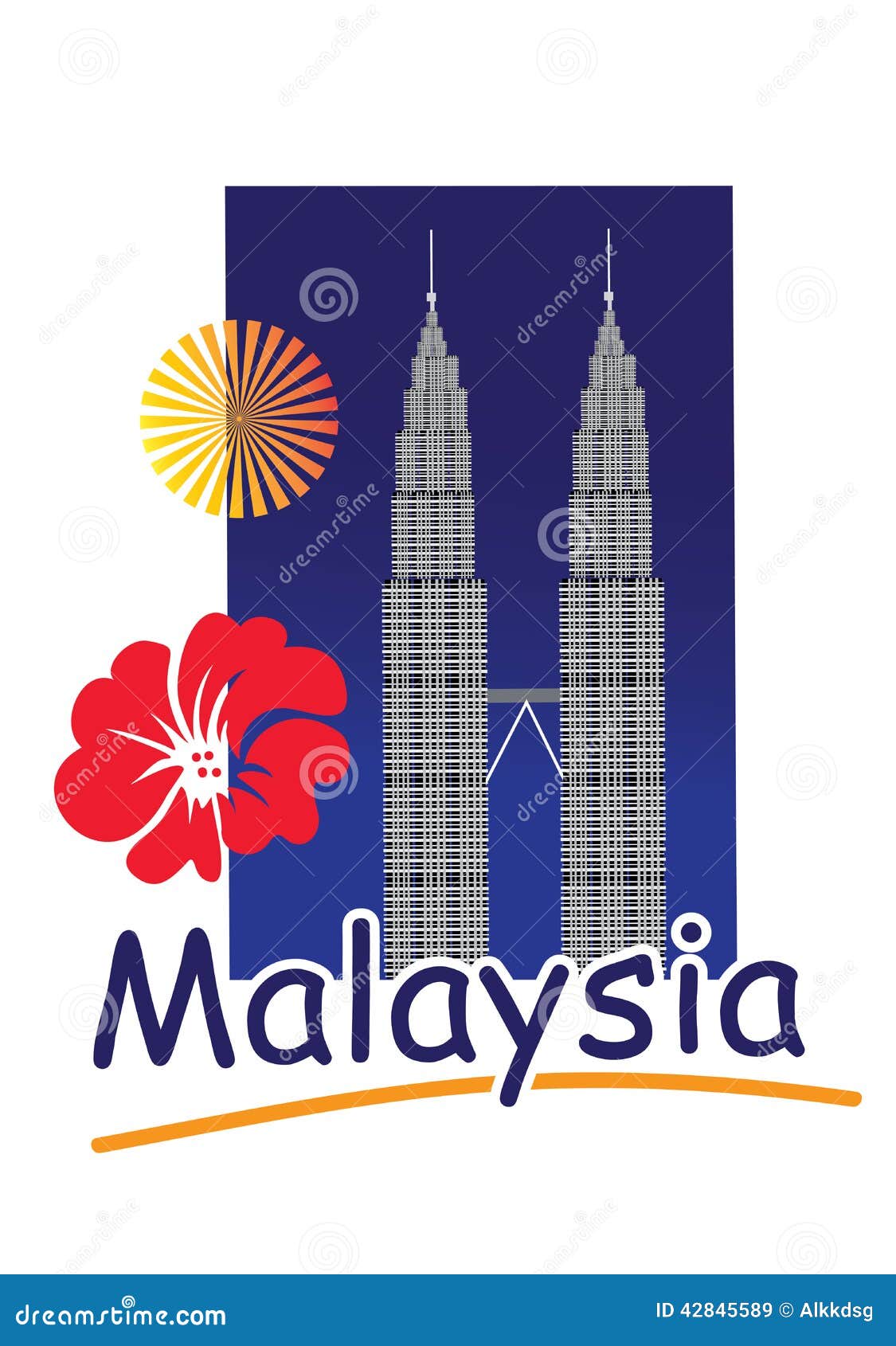 Nightscape Des Tours Jumelles De Petronas Illustration de Vecteur ...