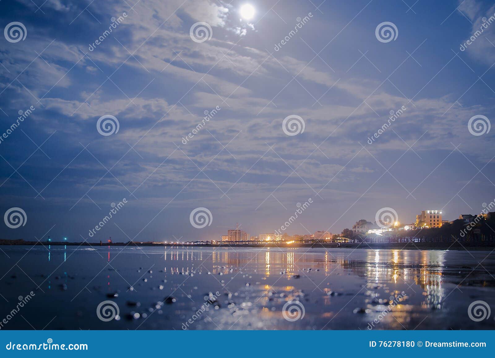 Nightscape stock photo. Image of reflection, morning - 76278180