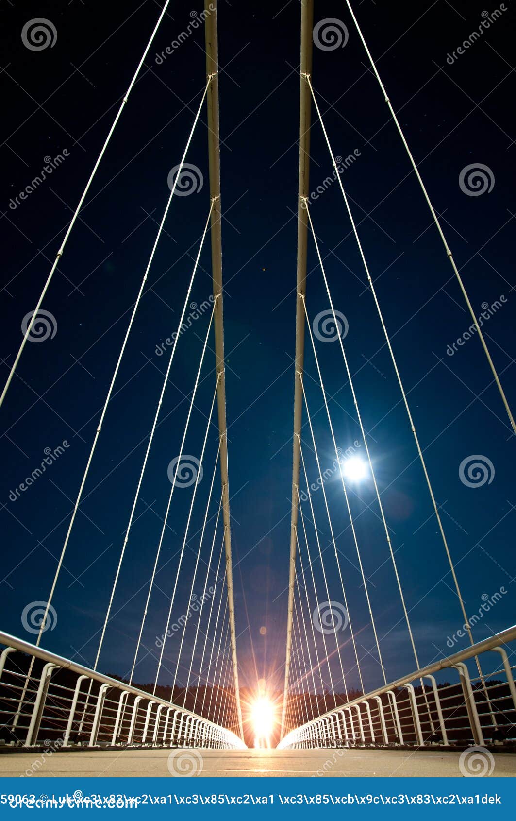 Nighttime bridge stock image. Image of avenue, blue, europe - 21159063
