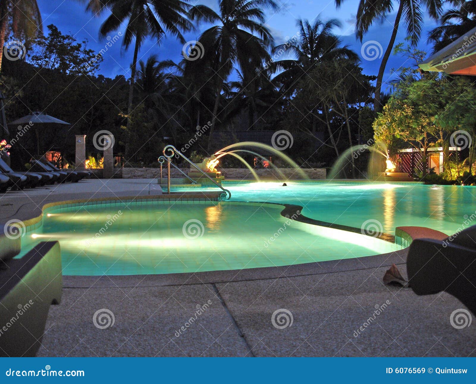 Nighttime pool stock image. Image of enjoy, cool, night - 6076569