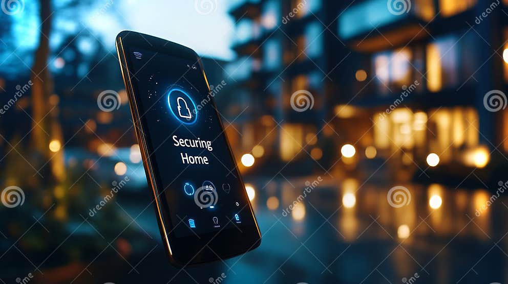 Nighttime Security View with Smart Lock Technology Enhancing Home ...