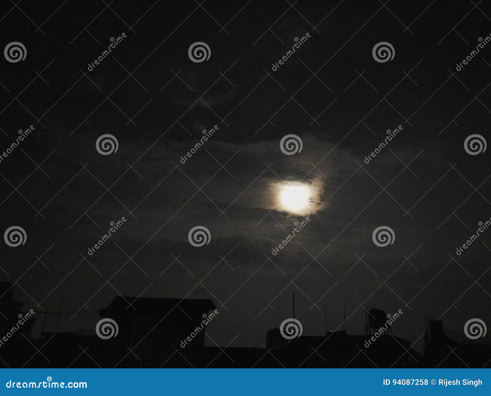 Nighttime_snap stock photo. Image of moon, night, beautiful - 94087258