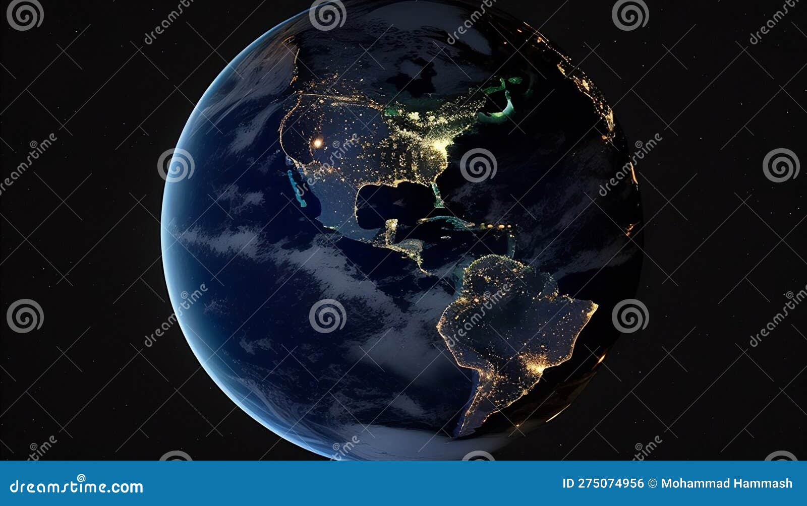 Nighttime View of Earth from Space: a Dreamy and Magical Perspective ...