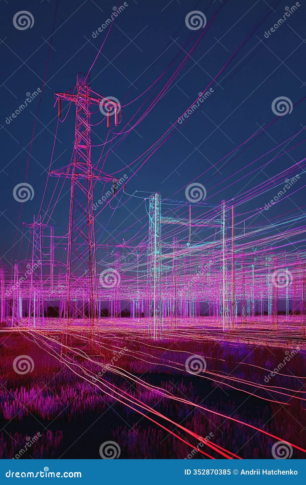 Nighttime Visualization of High-voltage Grids with Energy Flow ...