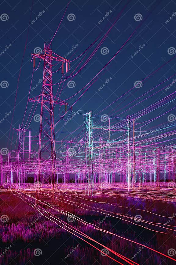 Nighttime Visualization of High-voltage Grids with Energy Flow ...