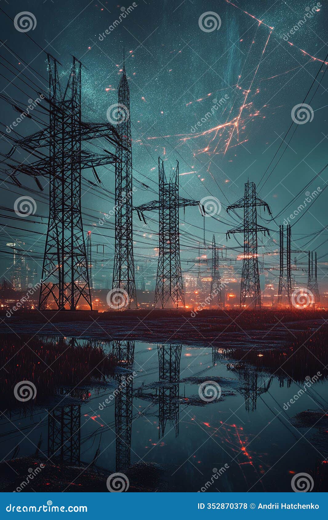 Nighttime Visualization of High-voltage Grids with Energy Flow ...