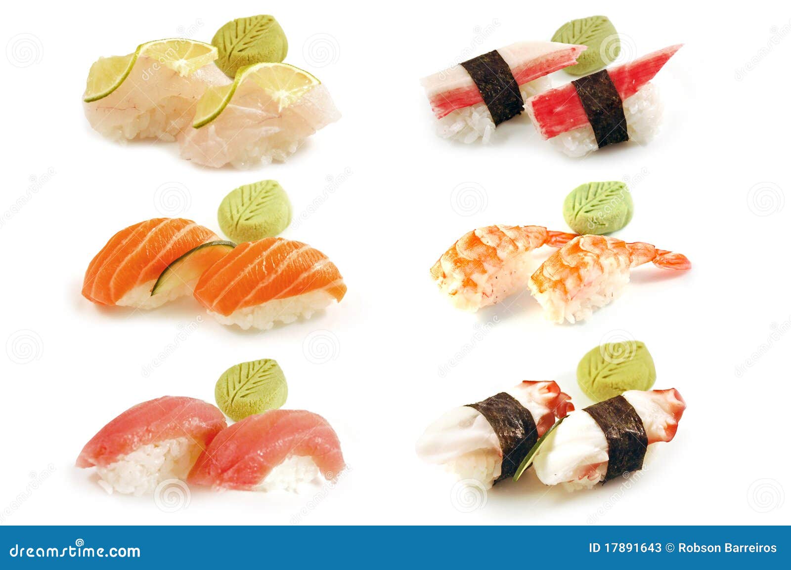 Nigiri Pair of Sushi Composition Stock Image - Image of japanese ...