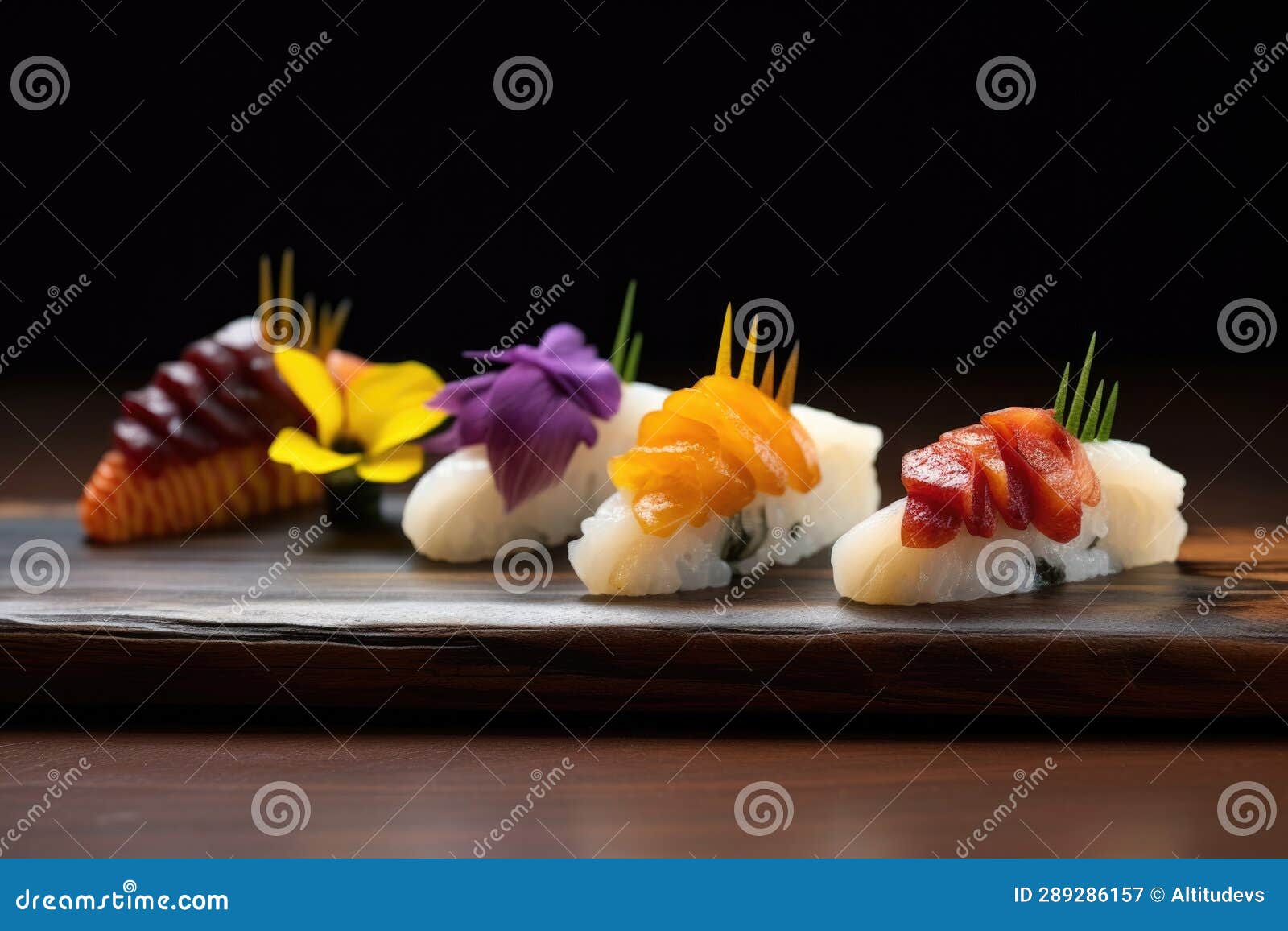 Nigiri Sushi Pressed with Fish on Top Stock Image - Image of nigiri ...