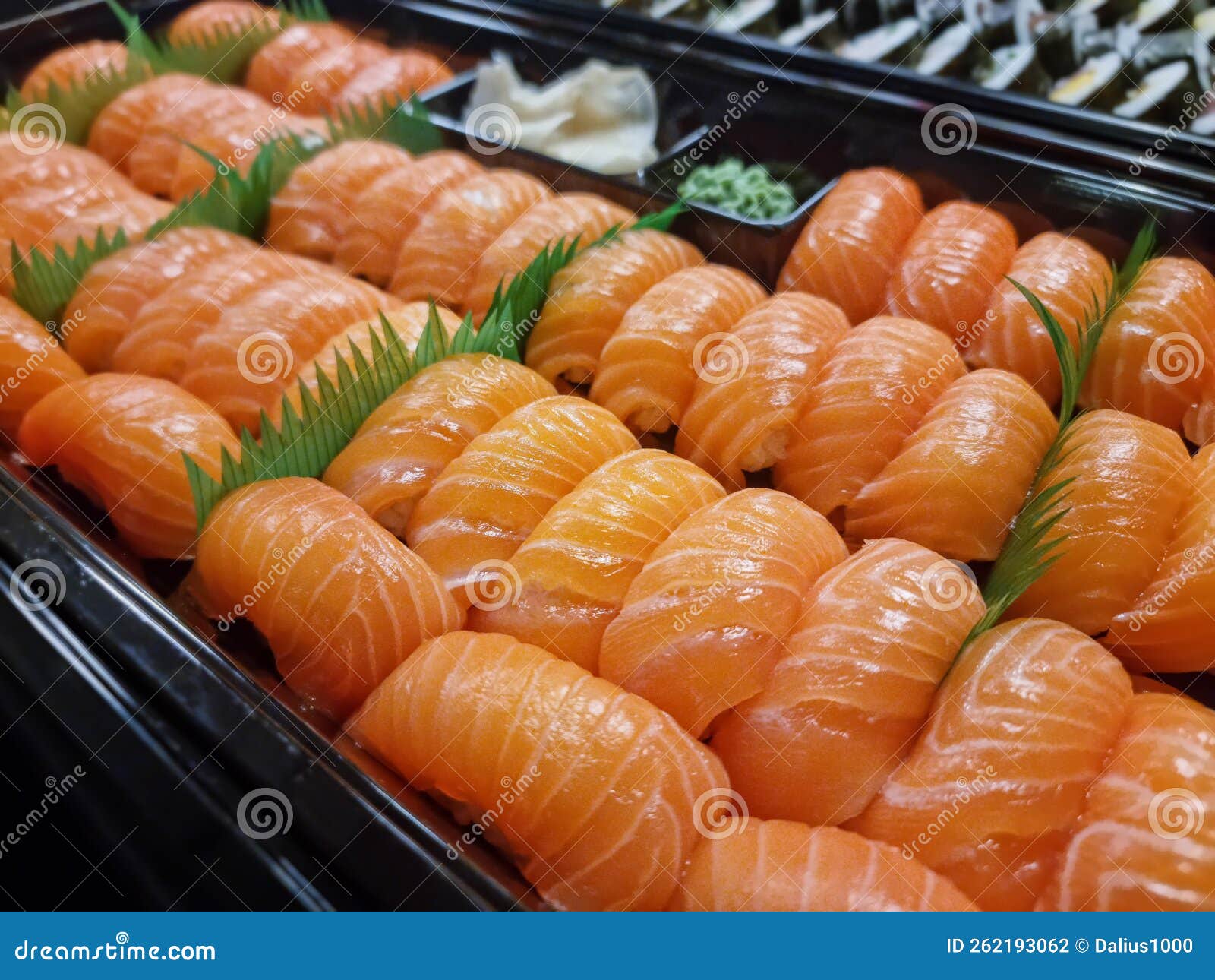 Nigiri Sushi on the Table Close Up View. Stock Photo - Image of tasty ...