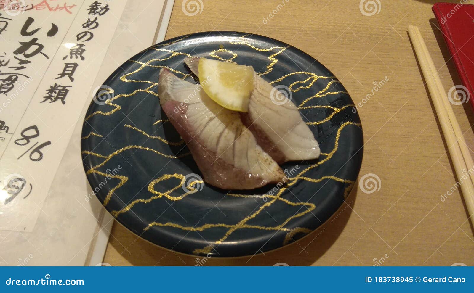 Nigiri Sushi , Yellowtail Amberjack Stock Image - Image of amberjack ...