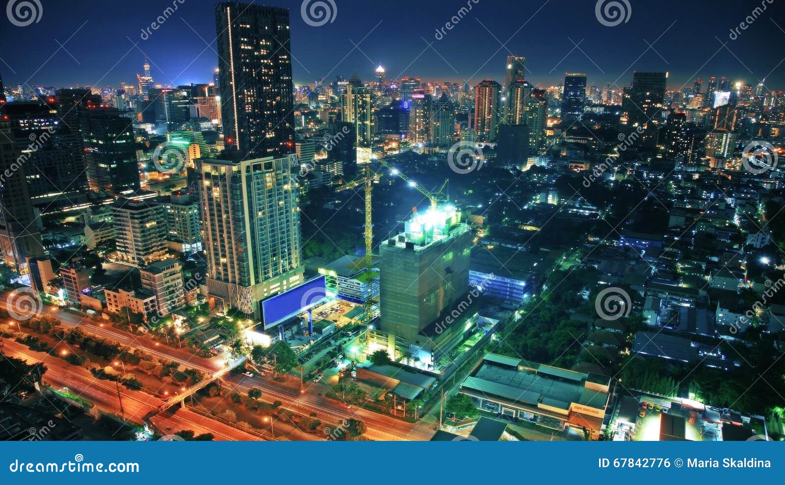 Nigth sky over city stock photo. Image of beautiful, modern - 67842776