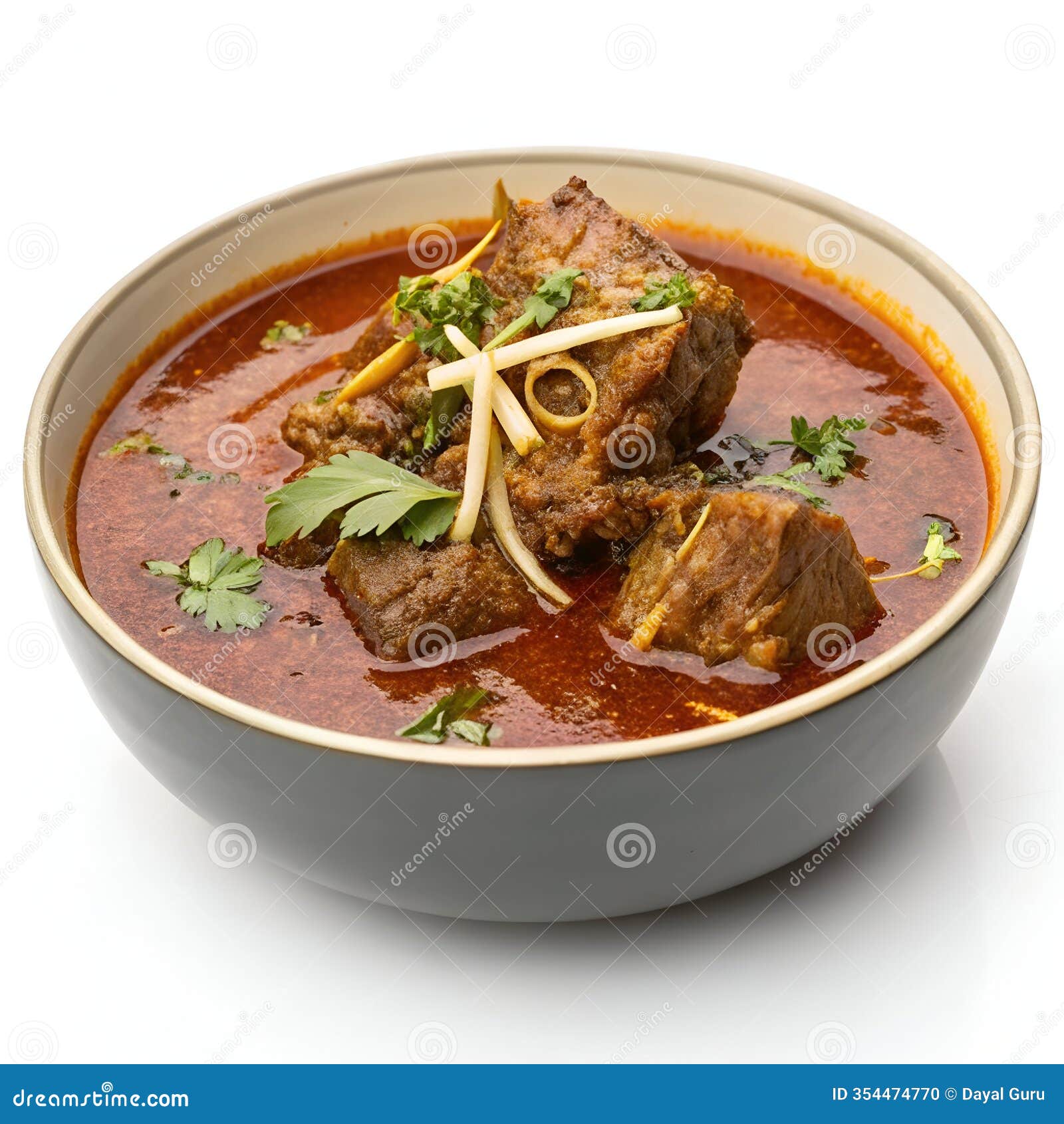 Nihari Isolated on White Background Stock Illustration - Illustration ...