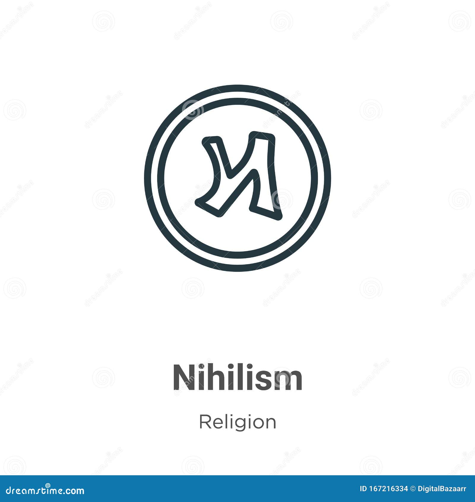 Nihilism Vector Icon In 6 Different Modern Styles. Black, Two Colored ...