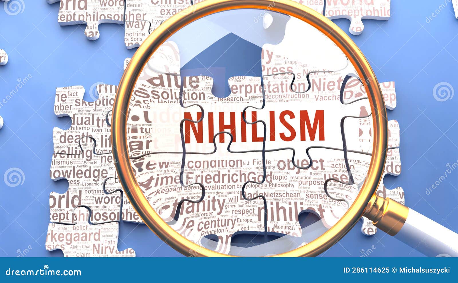 Nihilism And Related Ideas On A Puzzle Pieces. A Metaphor Showing ...