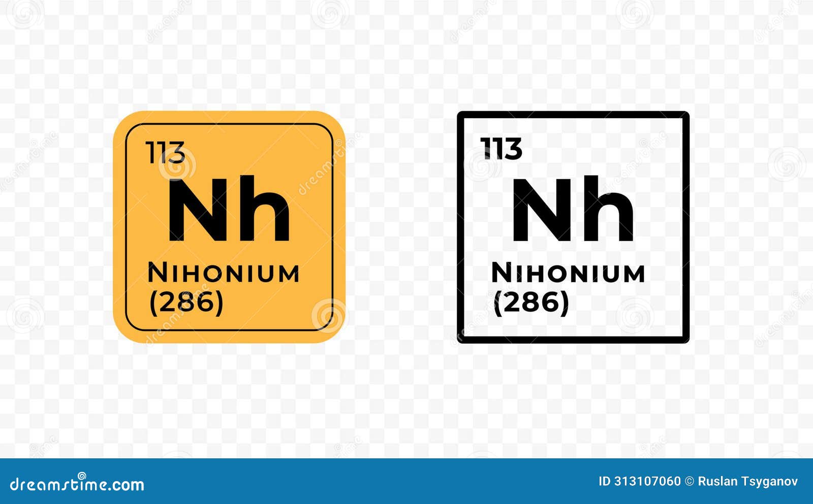 Nihonium, Chemical Element of the Periodic Table Vector Stock Vector ...
