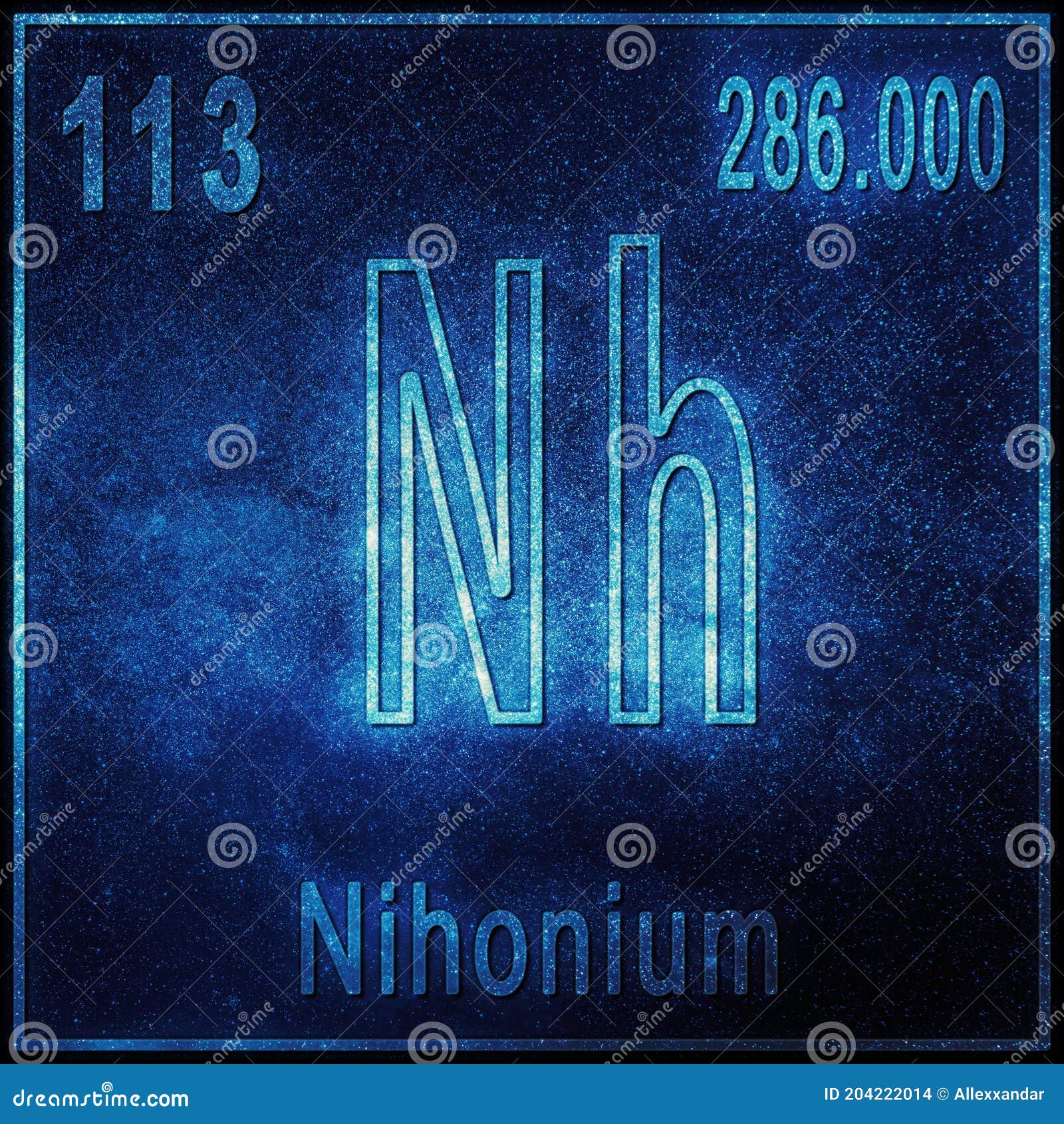 Nihonium Nh Chemical Element Of Periodic Table Isolated On White ...