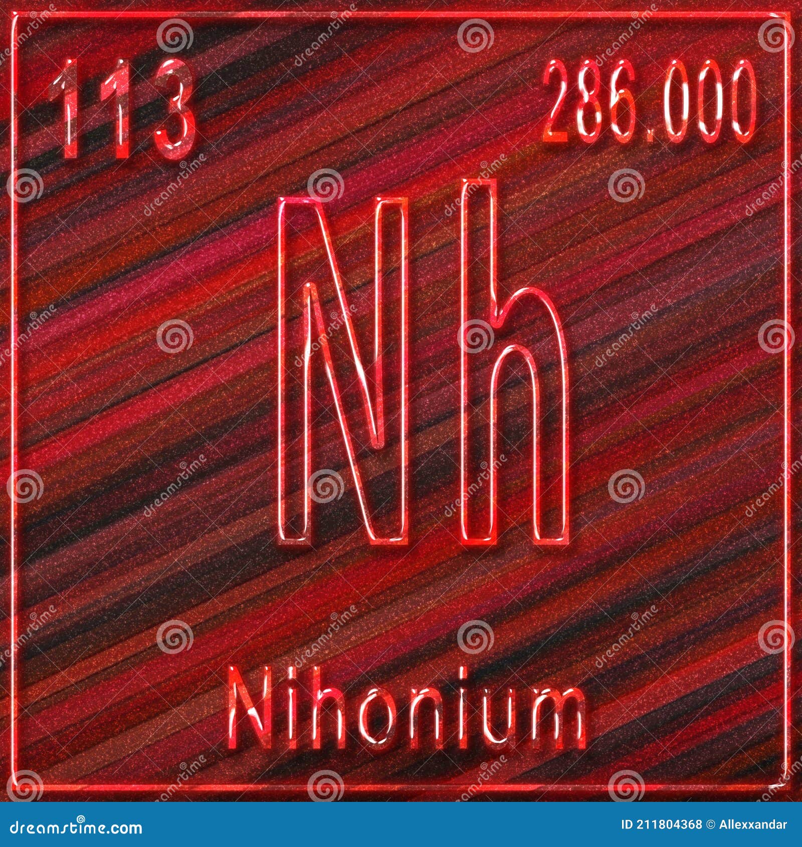 Nihonium Nh Chemical Element Of Periodic Table Isolated On White ...
