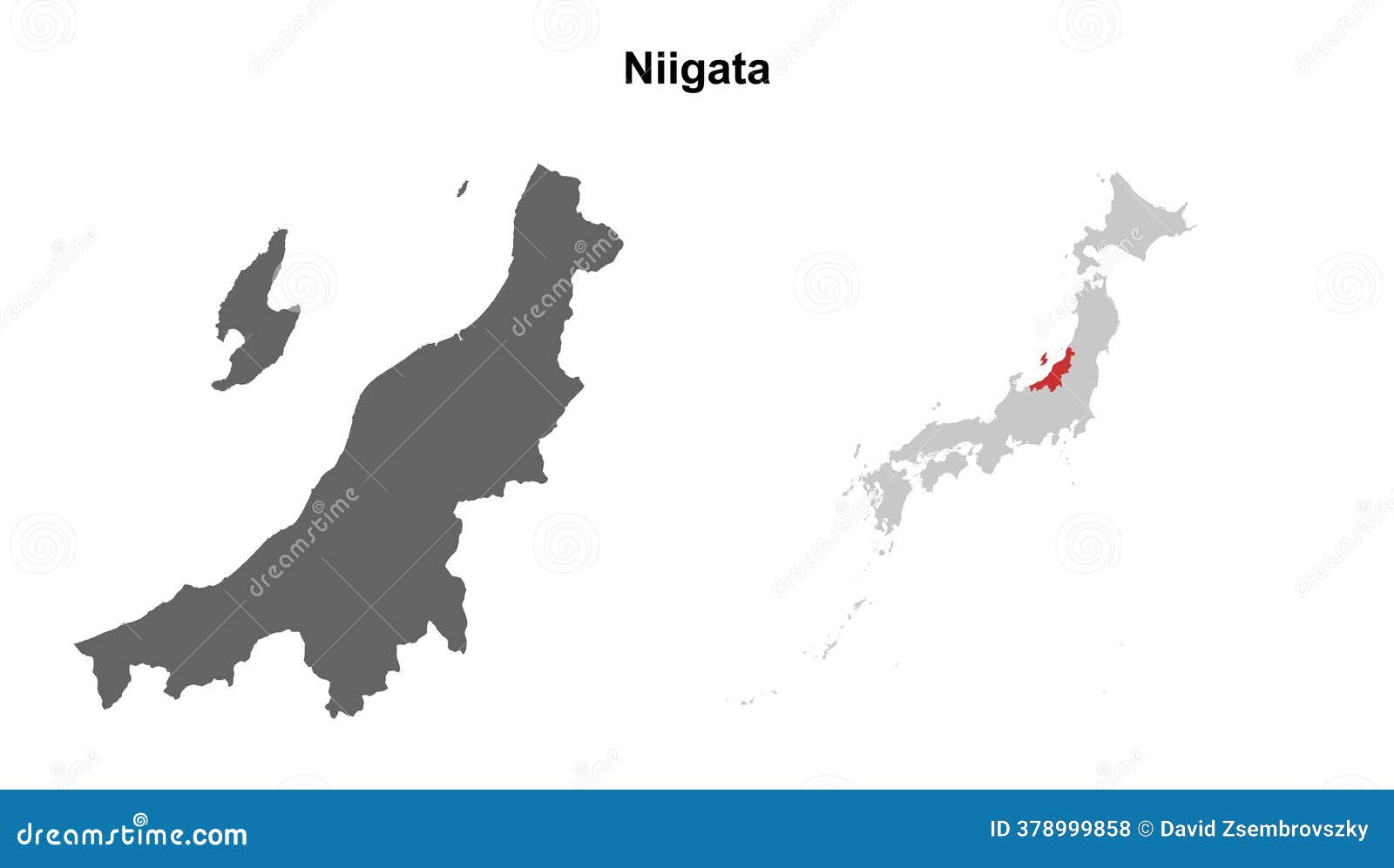 Blank Map Niigata Prefecture Of Japan. High Quality Map Niigata With ...