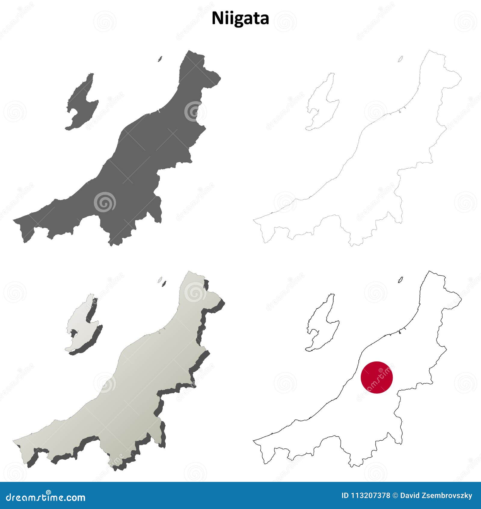 Niigata Outline Map Vector Illustration | CartoonDealer.com #360468818