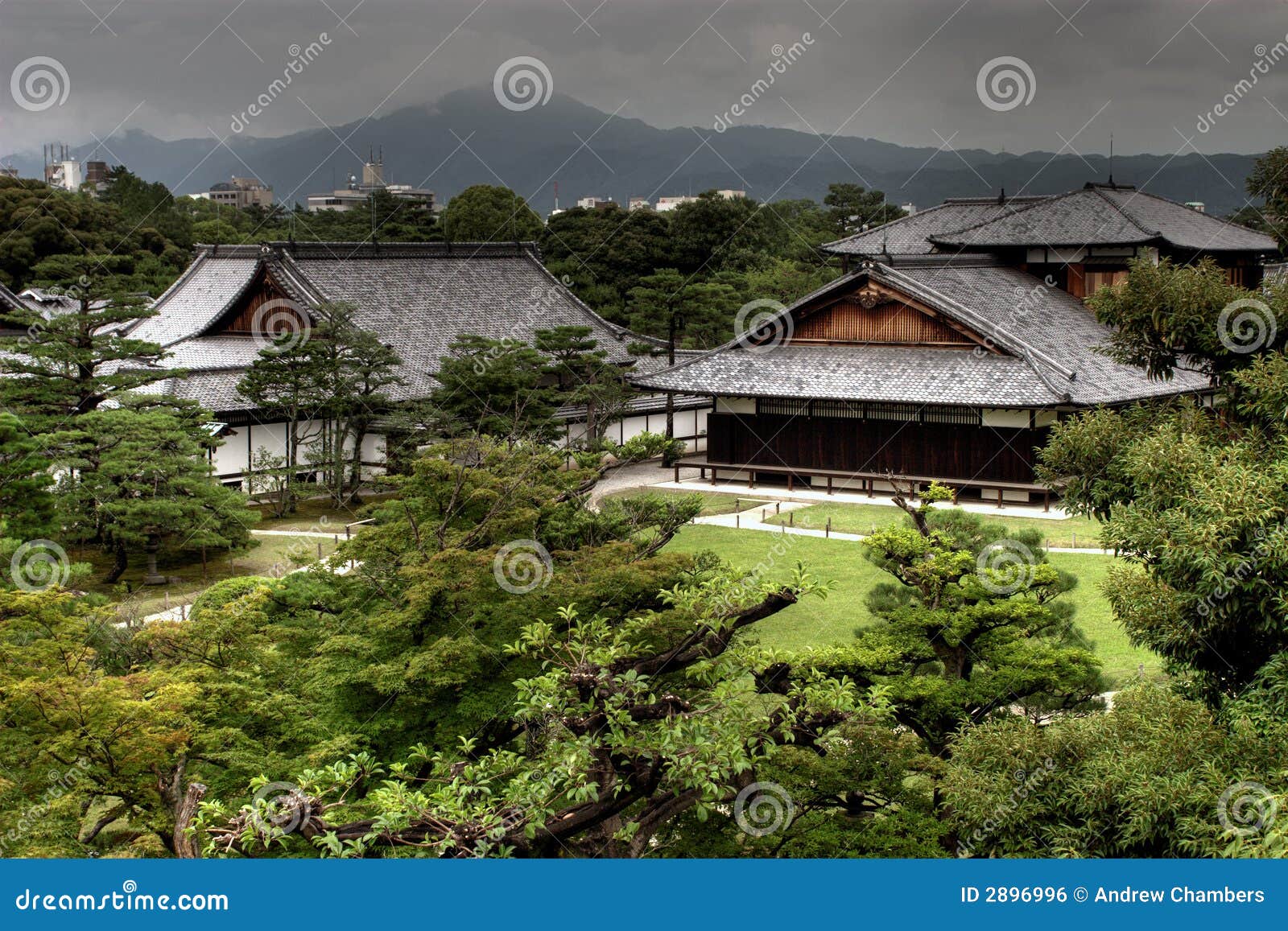 Nijo Castle Ramparts And Moats, Kyoto, Kansai, Japan Royalty-Free Stock ...