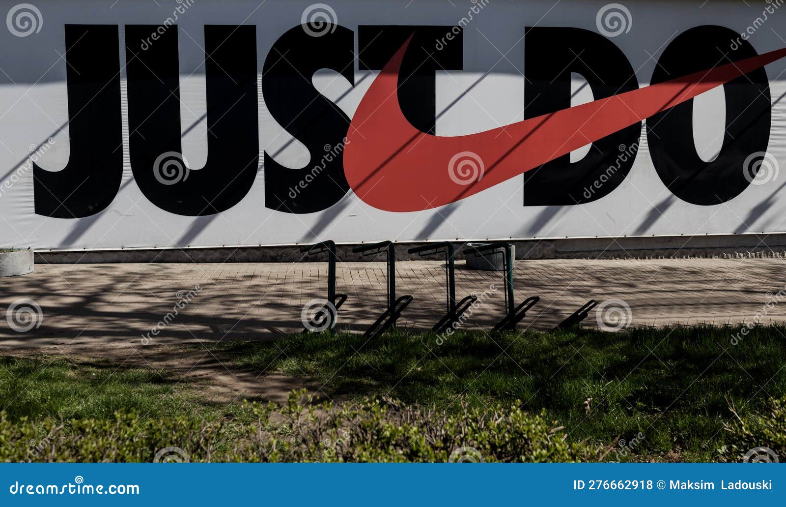 Nike logo outside editorial stock photo. Image of fashion - 276662918