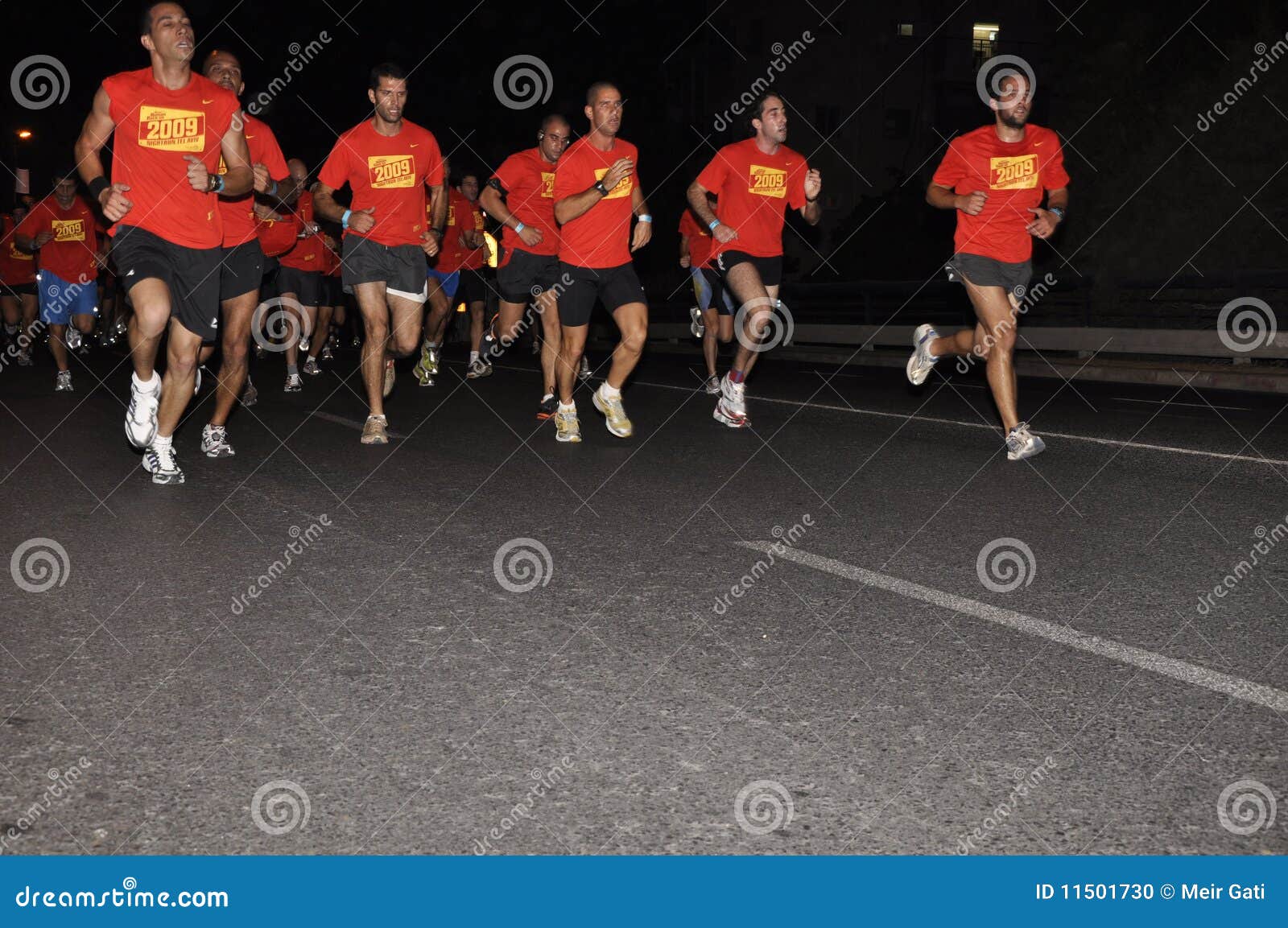 Nike NightRun Tel-Aviv 2009 Editorial Image - Image of evening, hard ...
