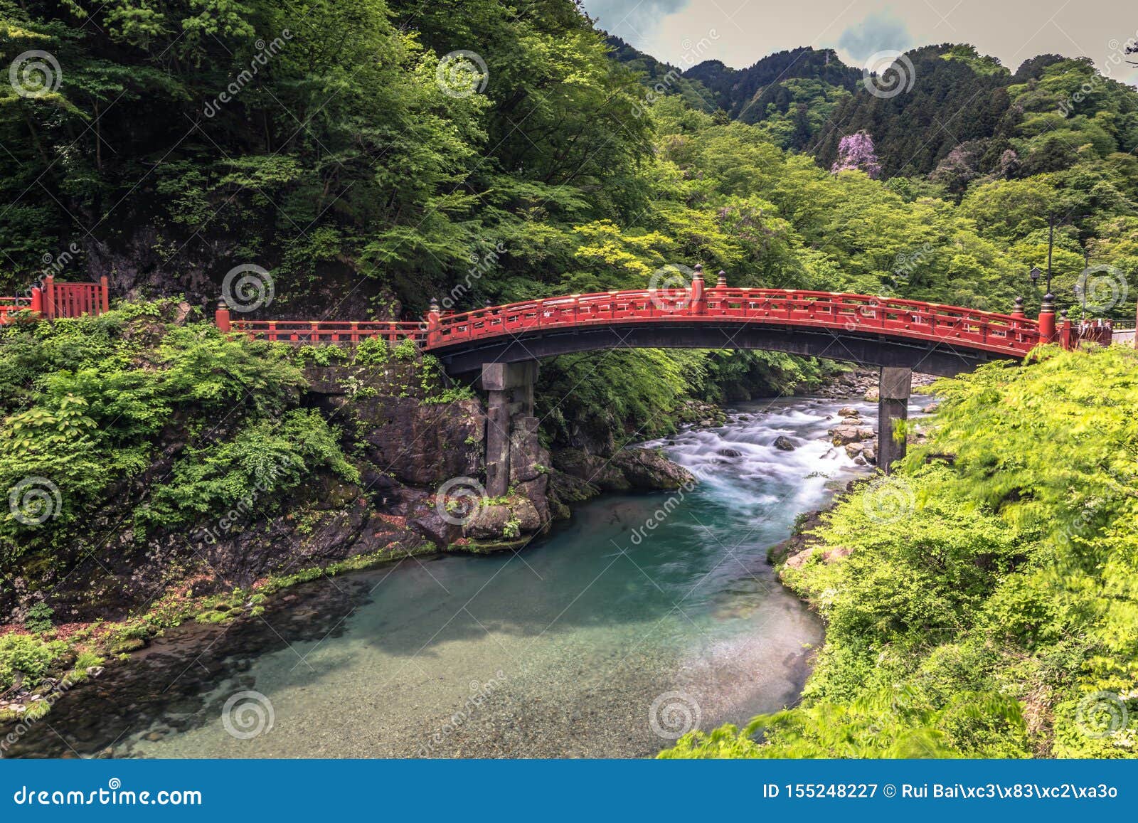 Nikko - May 22, 2019: Shinkyo Bridge in Nikko, Japan Stock Image ...